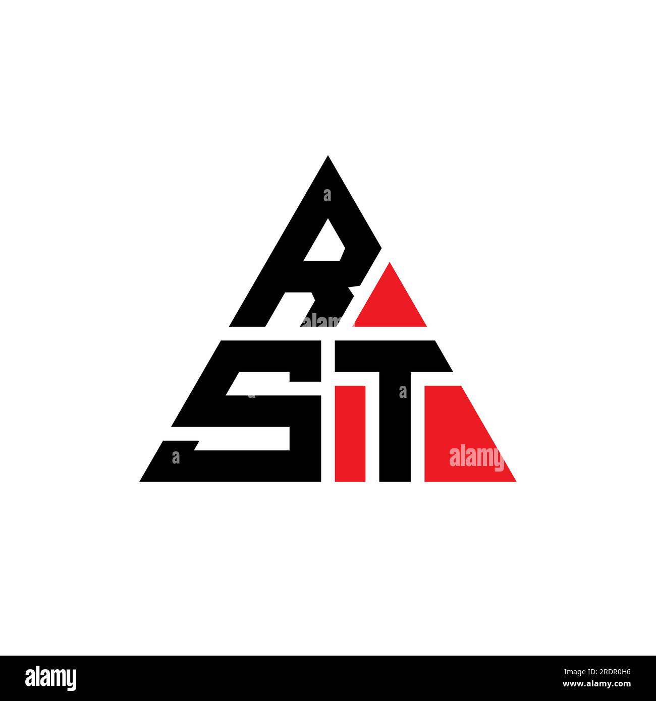 RST triangle letter logo design with triangle shape. RST triangle logo ...