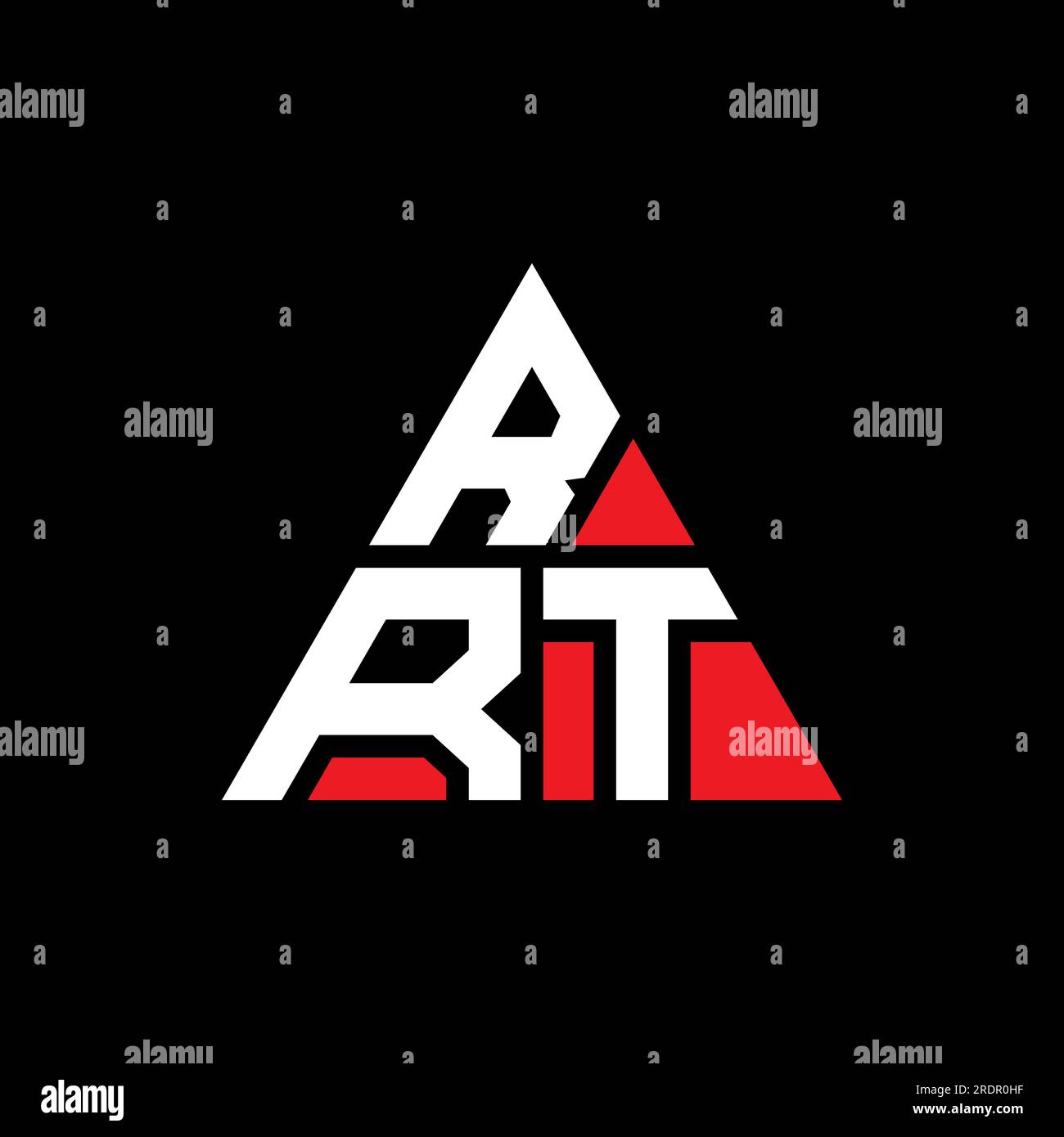 RRT triangle letter logo design with triangle shape. RRT triangle logo ...