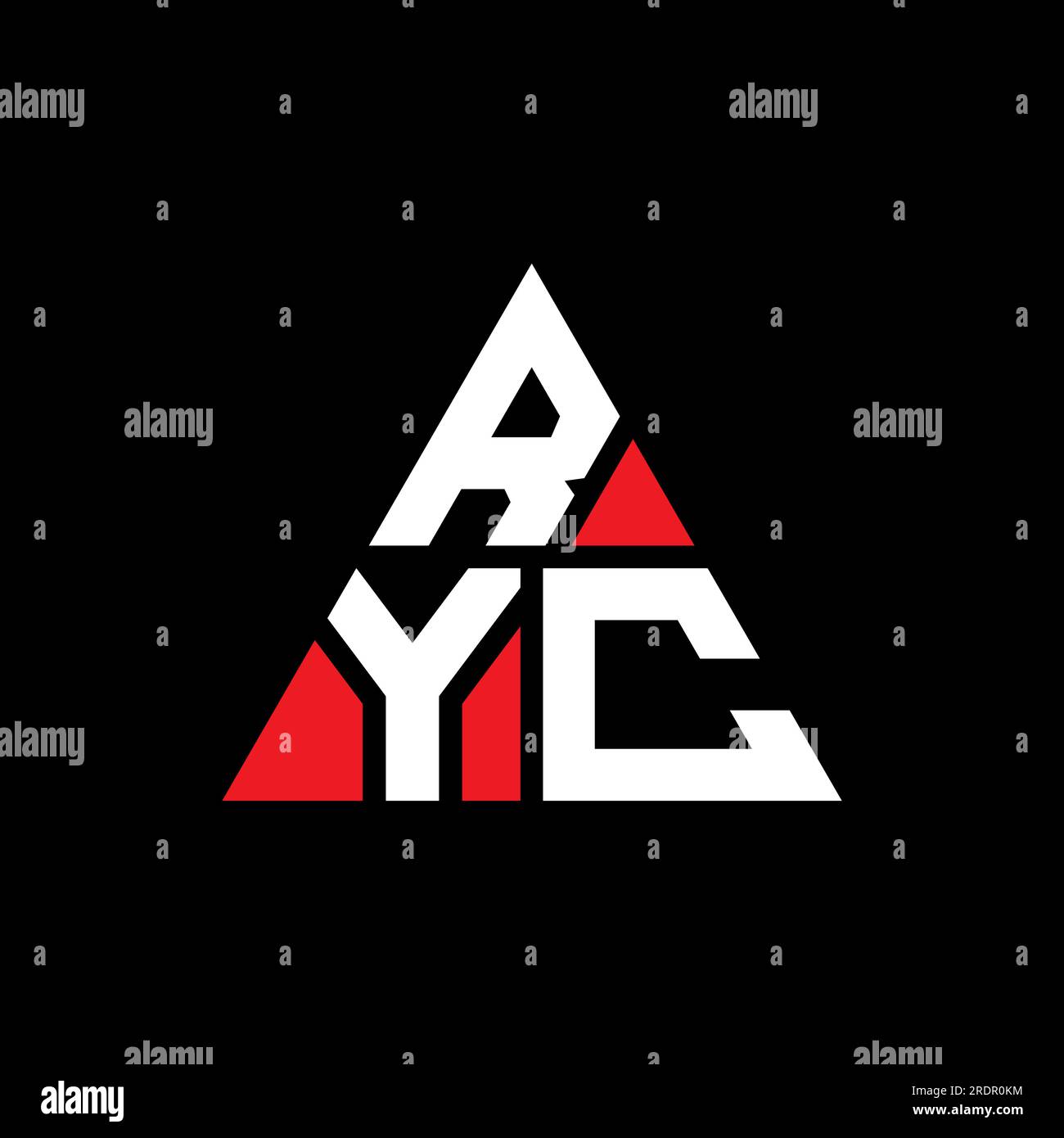 RYC triangle letter logo design with triangle shape. RYC triangle logo ...