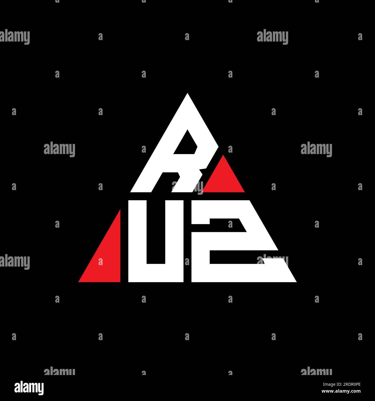 RUZ triangle letter logo design with triangle shape. RUZ triangle logo ...