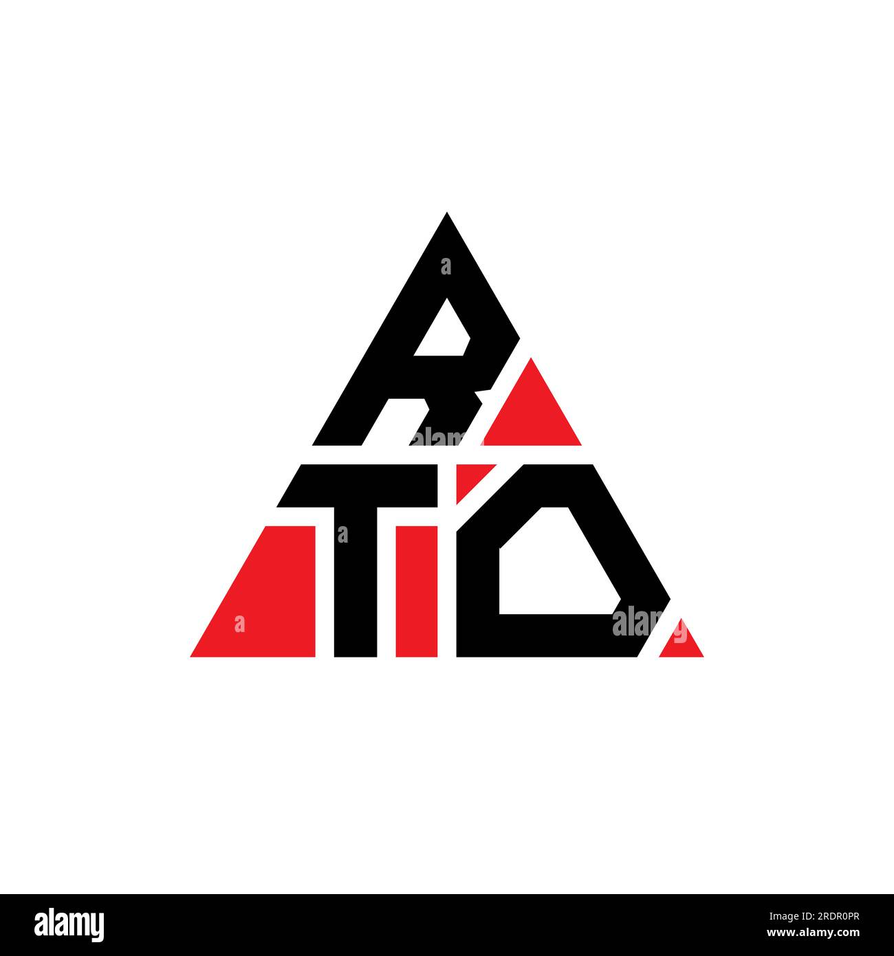 RTO triangle letter logo design with triangle shape. RTO triangle logo ...