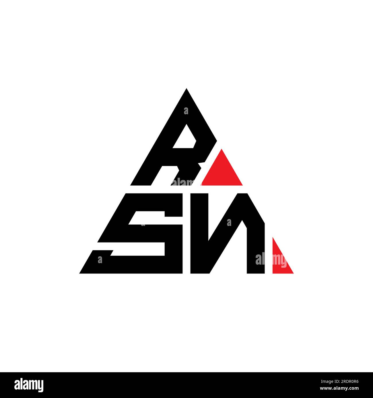 RSN triangle letter logo design with triangle shape. RSN triangle logo ...