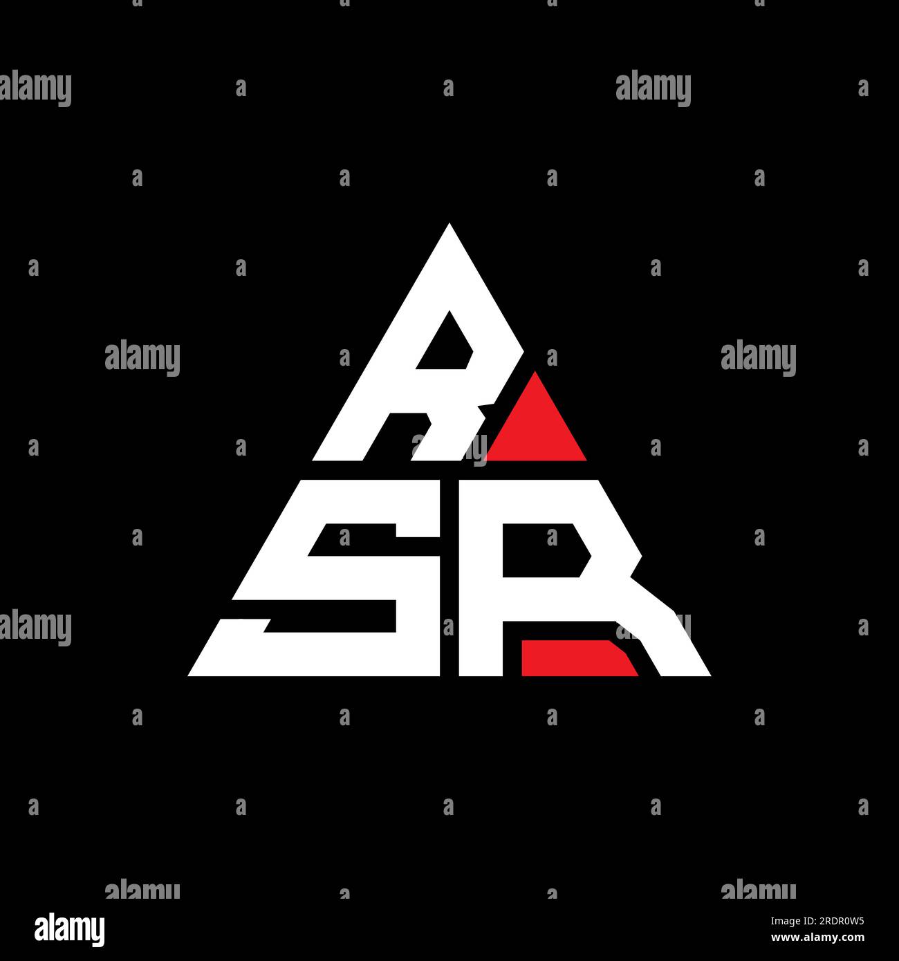 RSR triangle letter logo design with triangle shape. RSR triangle logo ...