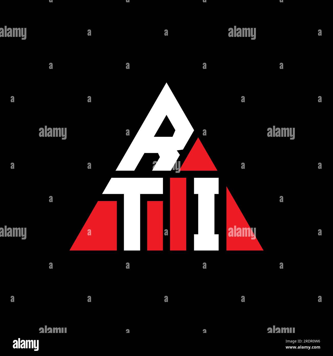 RTI triangle letter logo design with triangle shape. RTI triangle logo ...