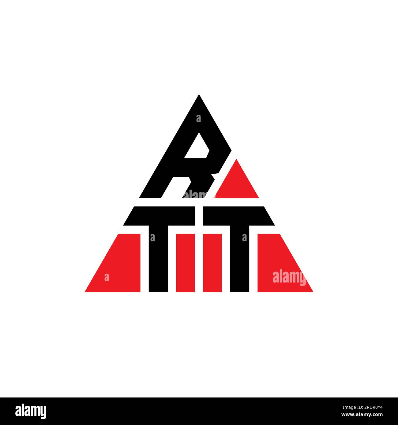RTT triangle letter logo design with triangle shape. RTT triangle logo ...