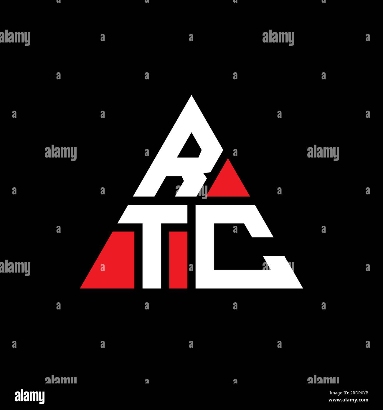 RTC triangle letter logo design with triangle shape. RTC triangle logo ...