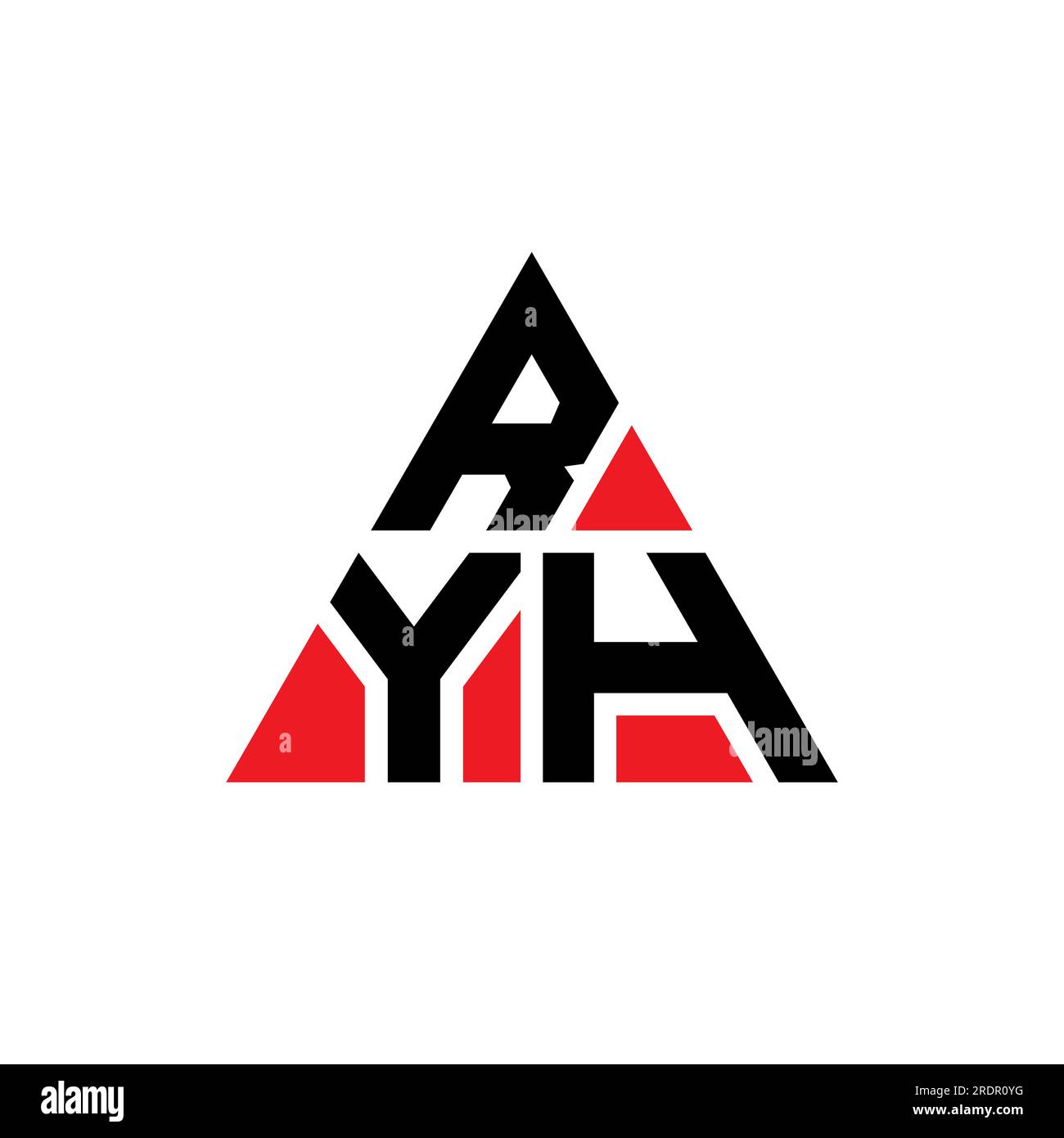 RYH triangle letter logo design with triangle shape. RYH triangle logo ...