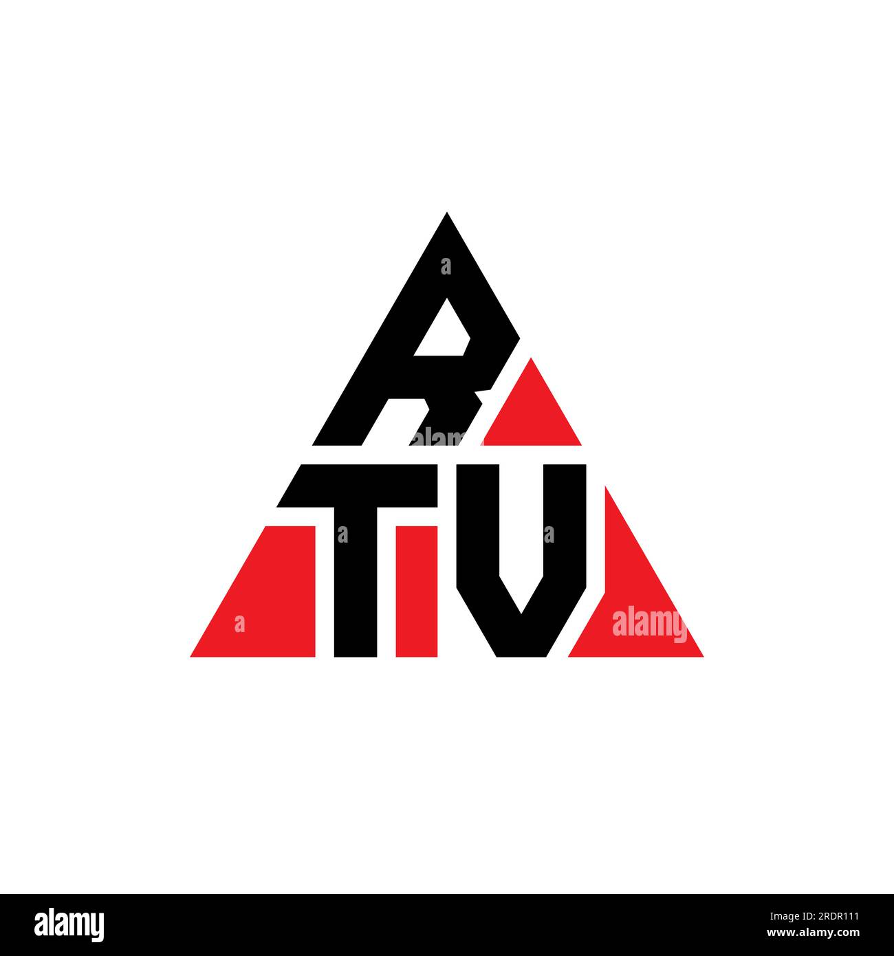 RTV triangle letter logo design with triangle shape. RTV triangle logo ...