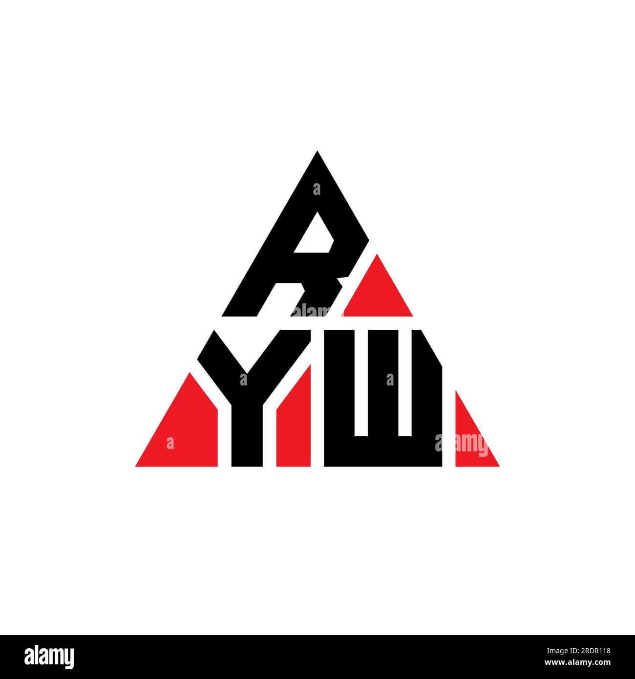 RYW triangle letter logo design with triangle shape. RYW triangle logo ...