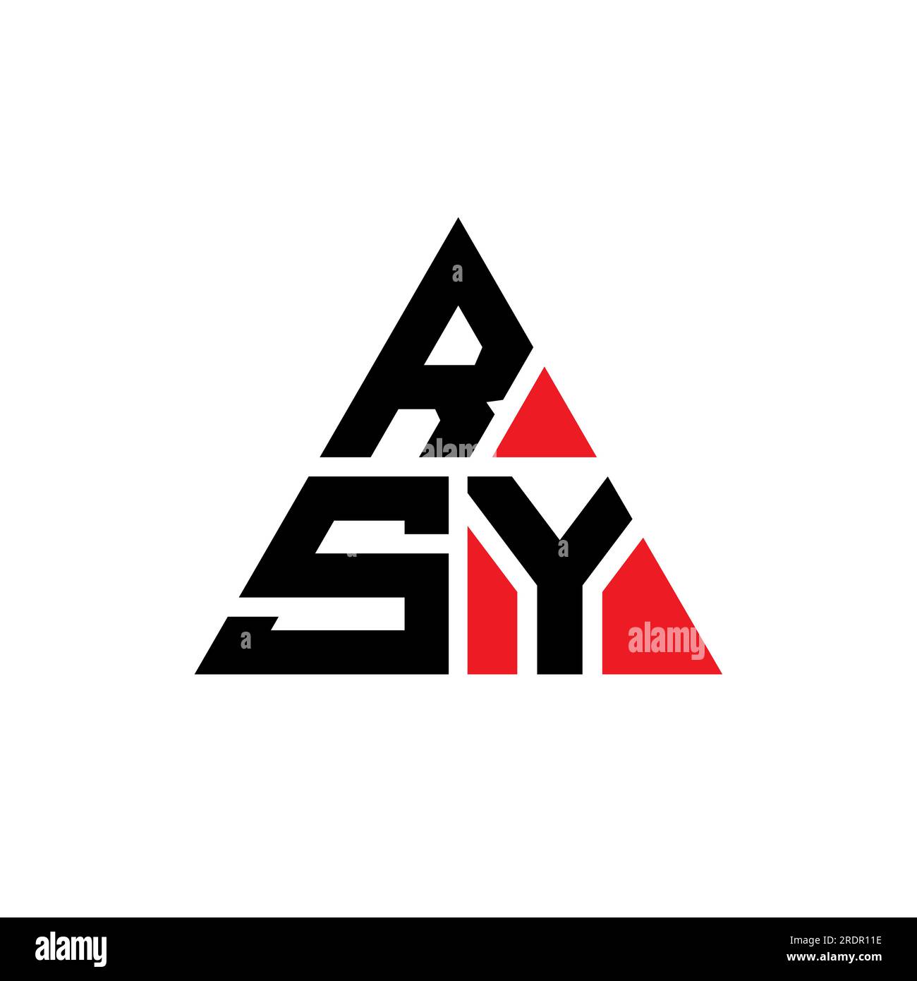 RSY triangle letter logo design with triangle shape. RSY triangle logo ...