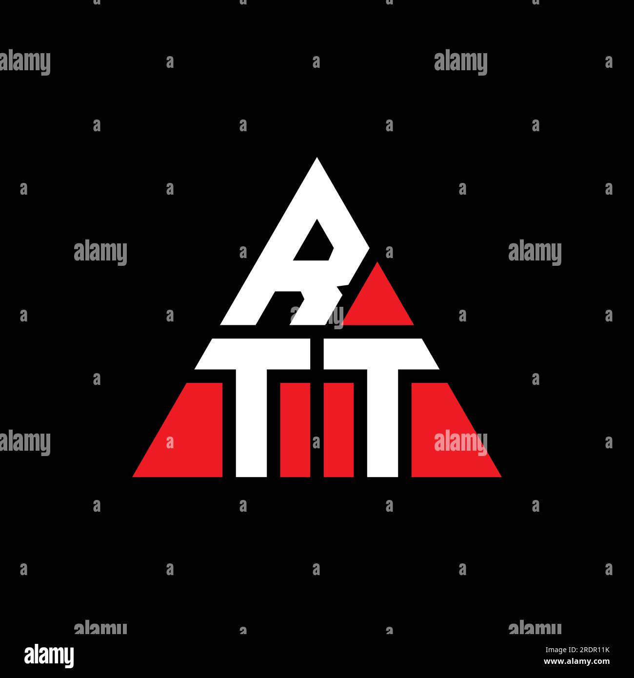 RTT triangle letter logo design with triangle shape. RTT triangle logo ...