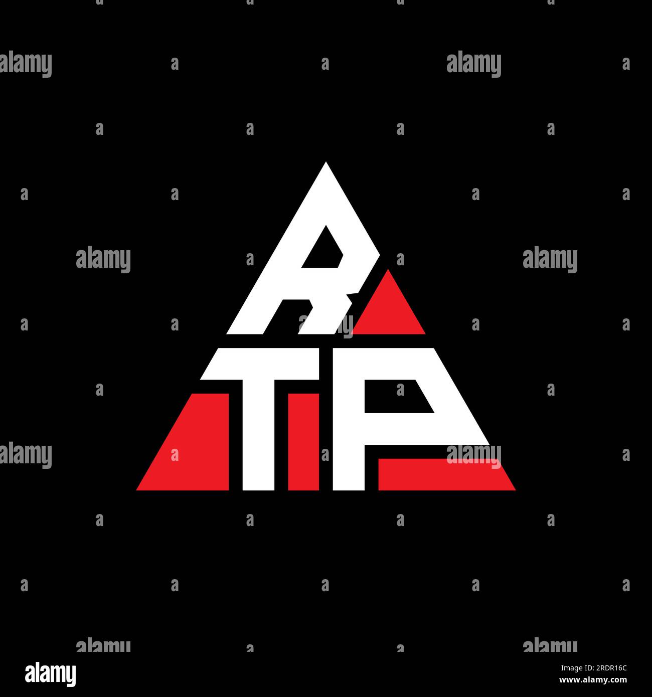 RTP triangle letter logo design with triangle shape. RTP triangle logo ...
