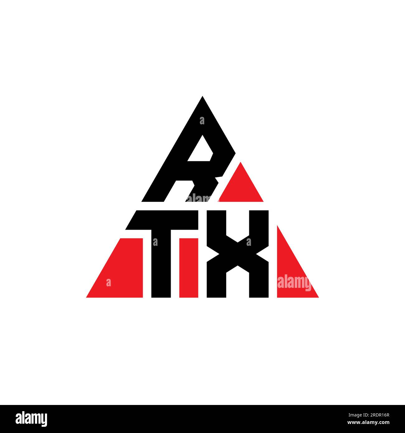 RTX triangle letter logo design with triangle shape. RTX triangle logo ...