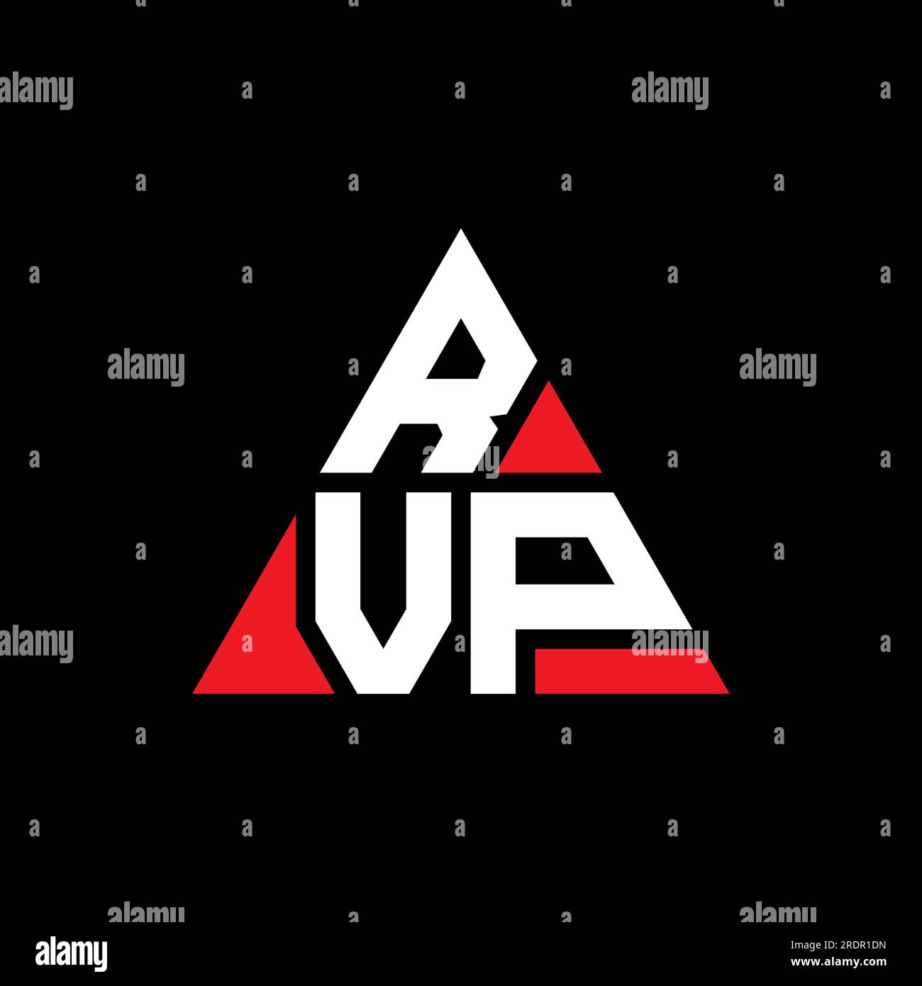 RVP triangle letter logo design with triangle shape. RVP triangle logo ...