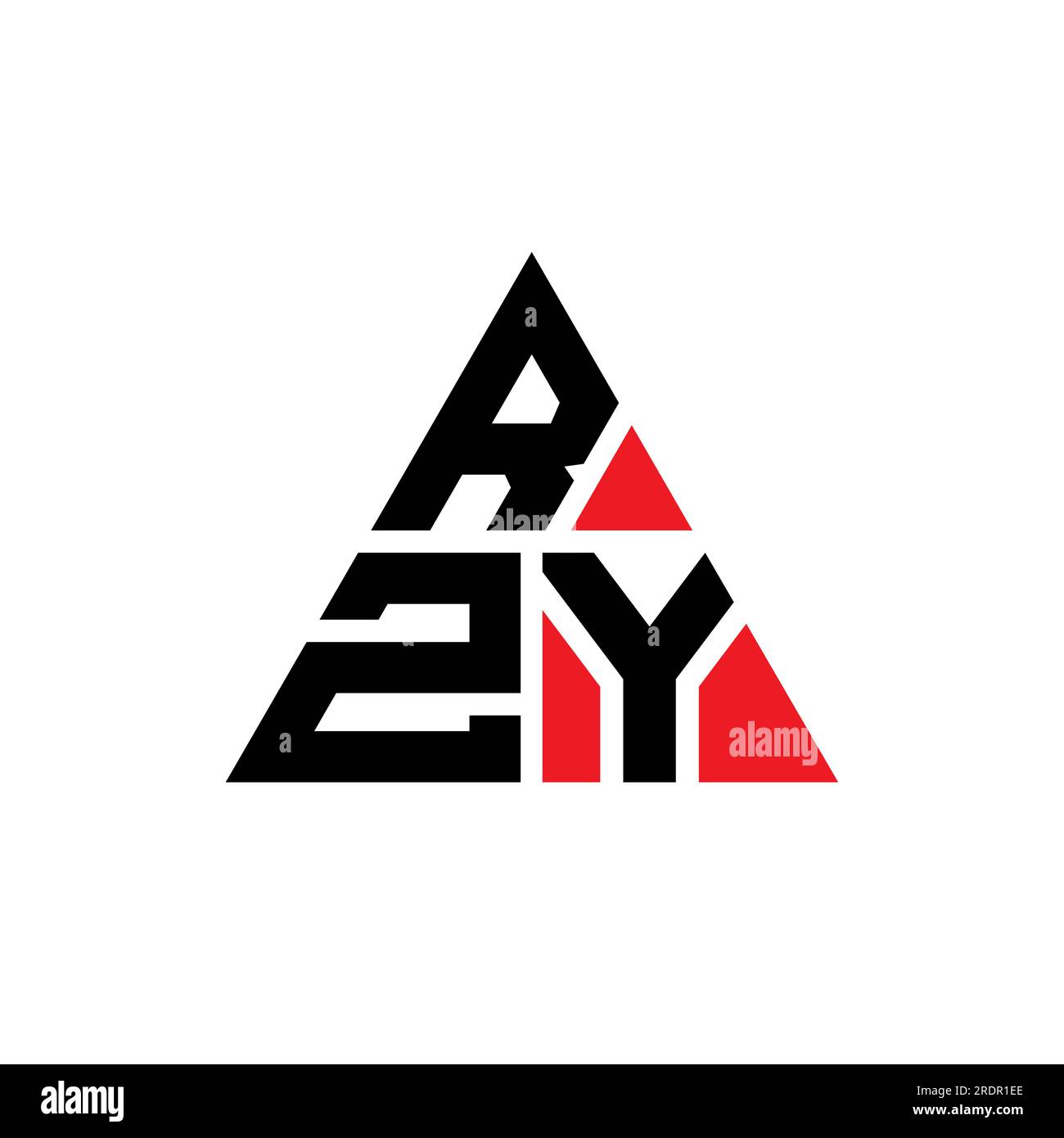 RZY triangle letter logo design with triangle shape. RZY triangle logo ...