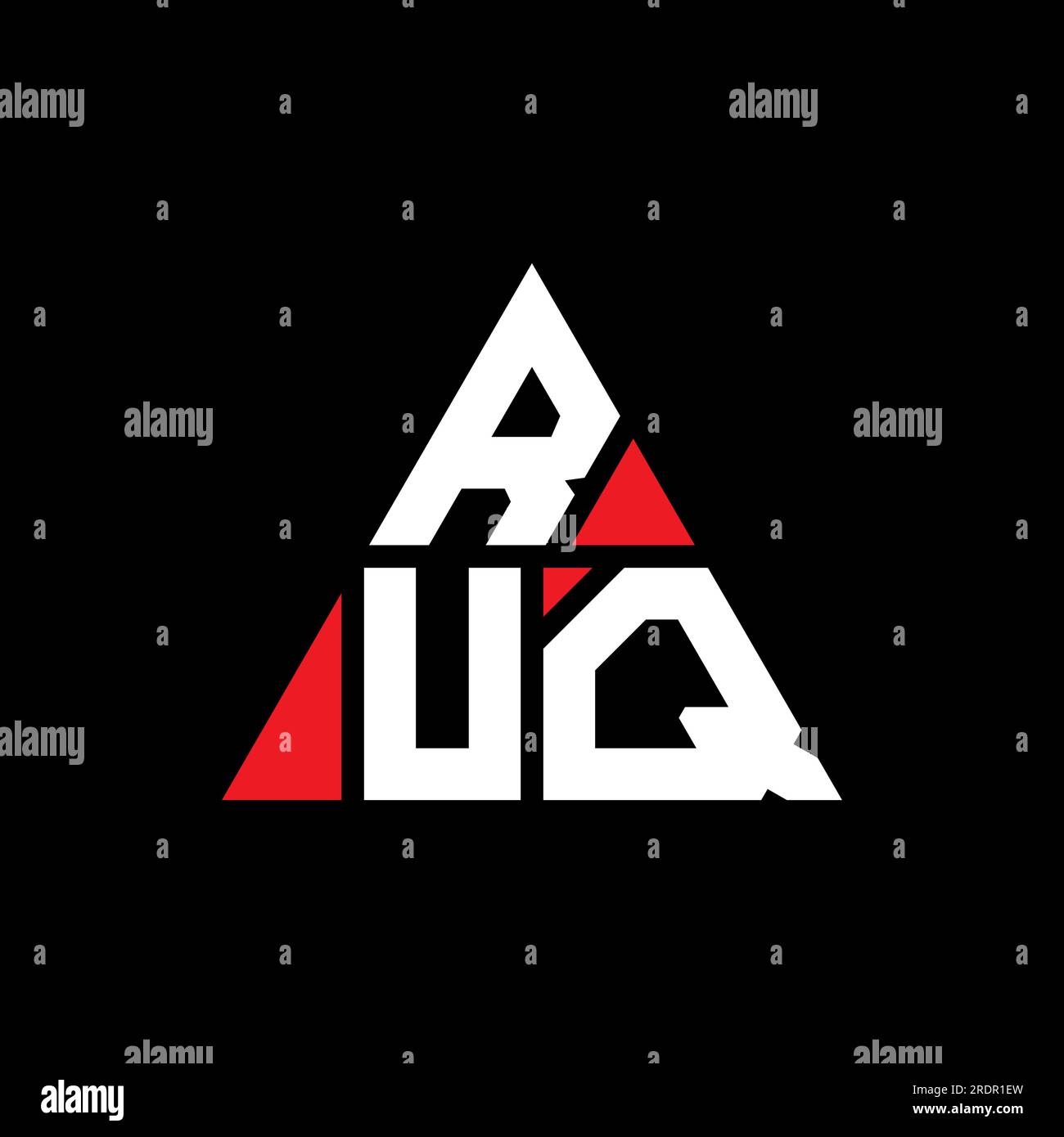 RUQ triangle letter logo design with triangle shape. RUQ triangle logo ...