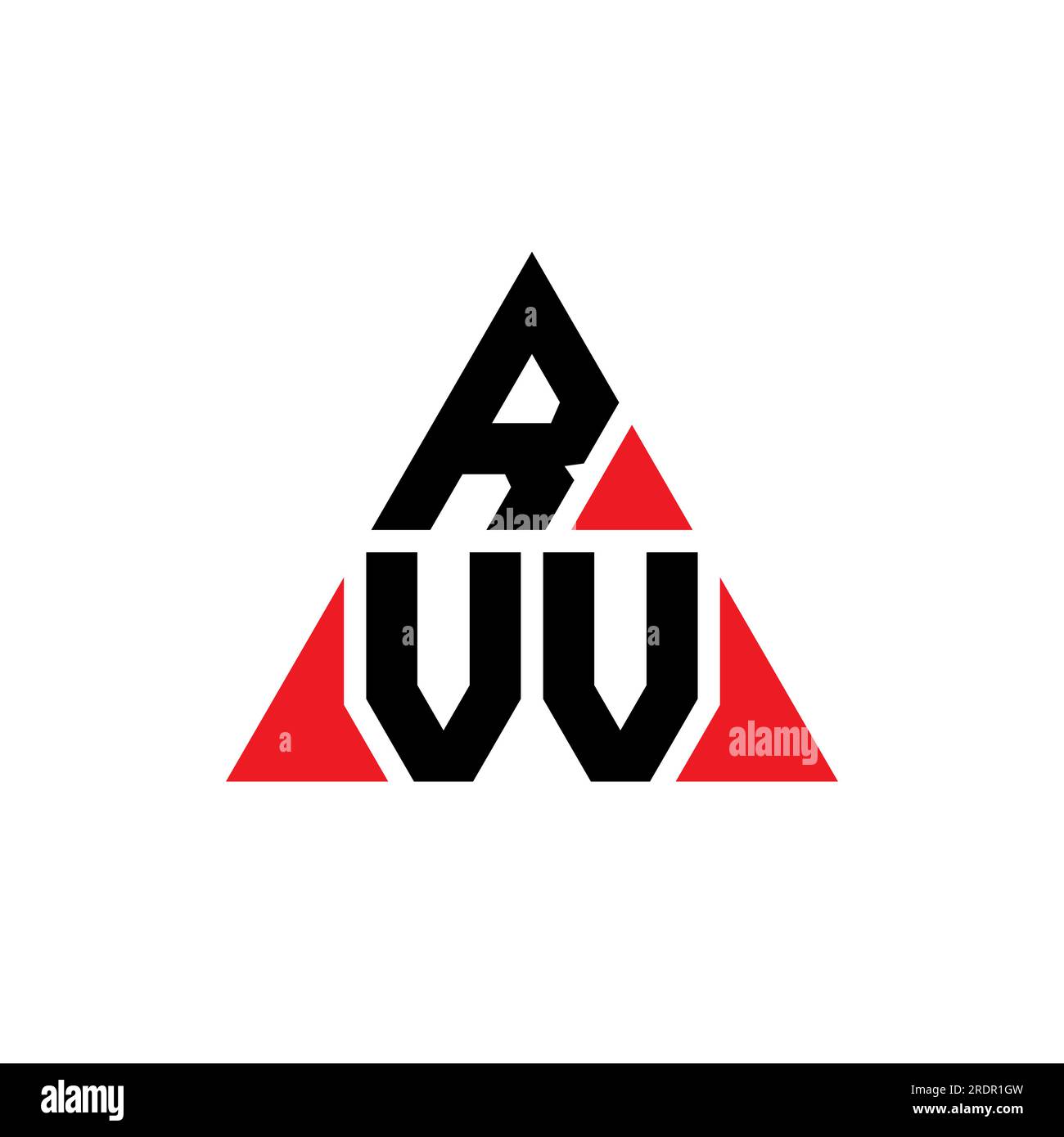 RVV triangle letter logo design with triangle shape. RVV triangle logo ...