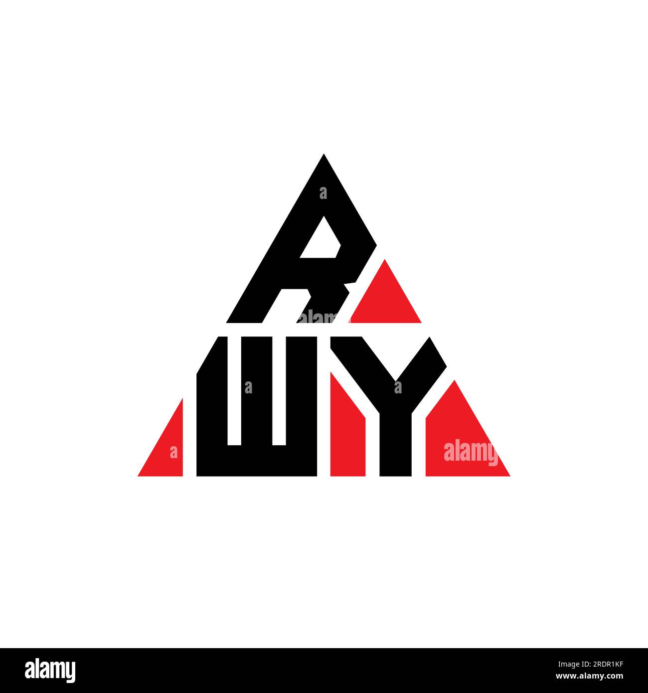 RWY triangle letter logo design with triangle shape. RWY triangle logo ...