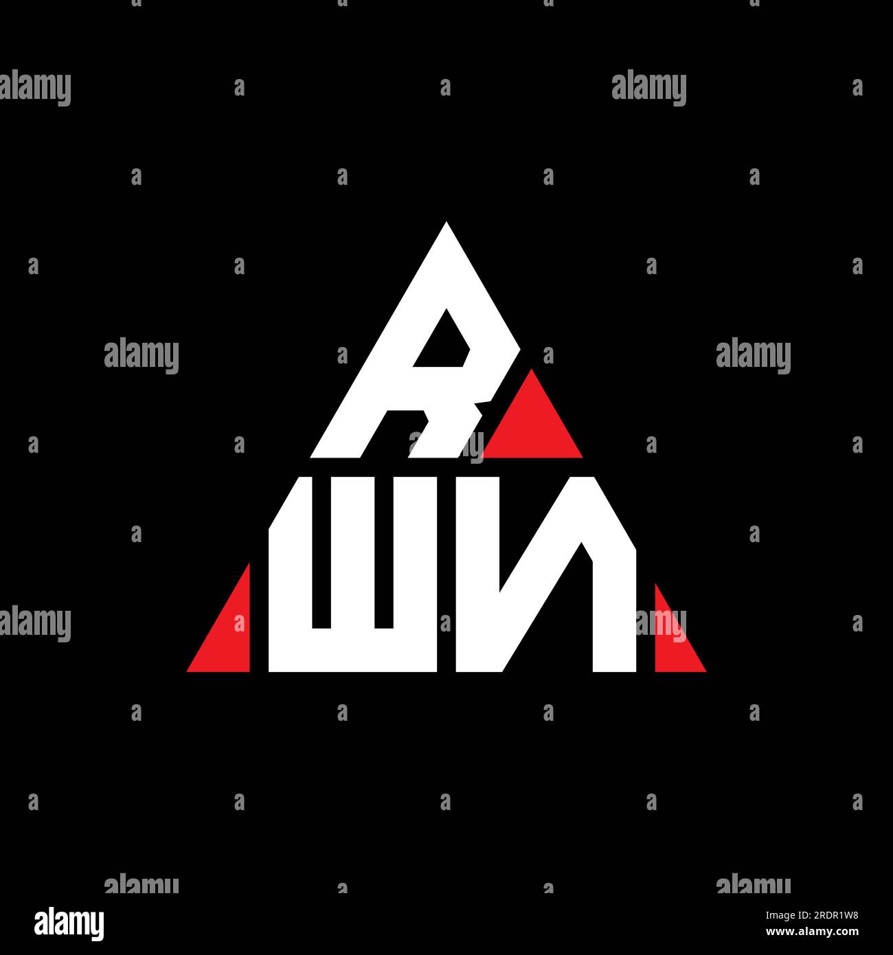 RWN triangle letter logo design with triangle shape. RWN triangle logo ...