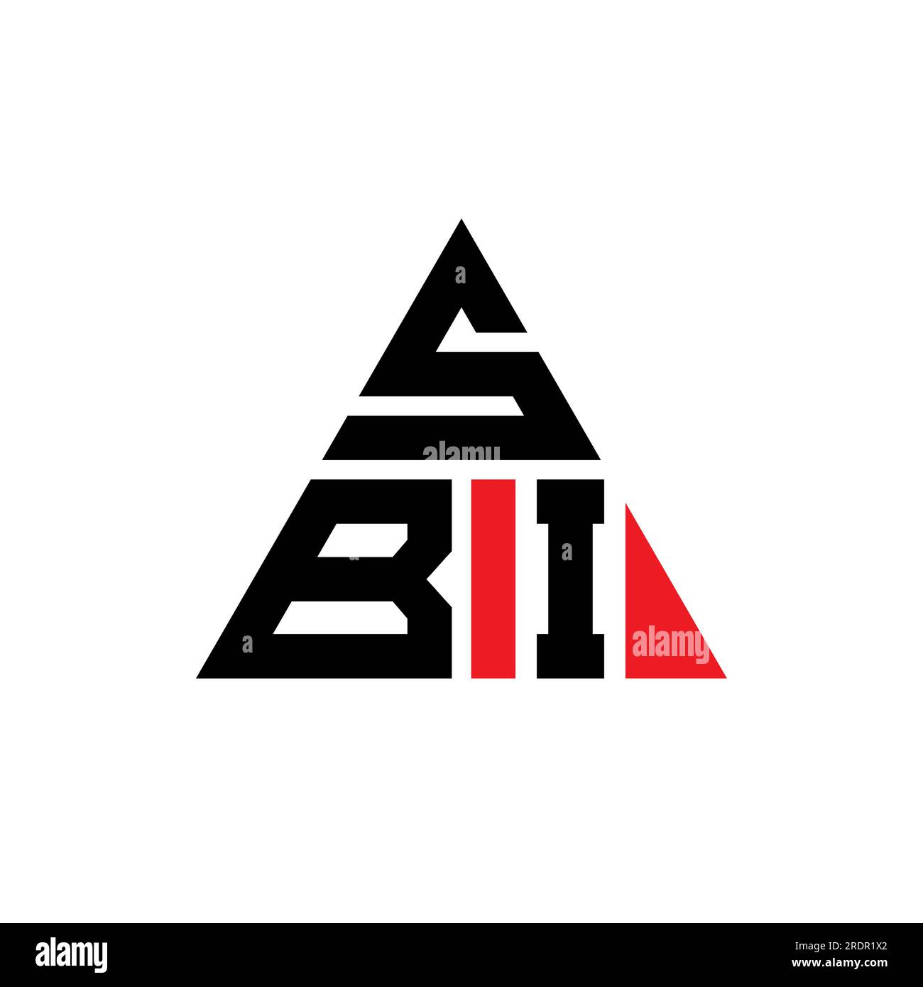 SBI triangle letter logo design with triangle shape. SBI triangle logo ...