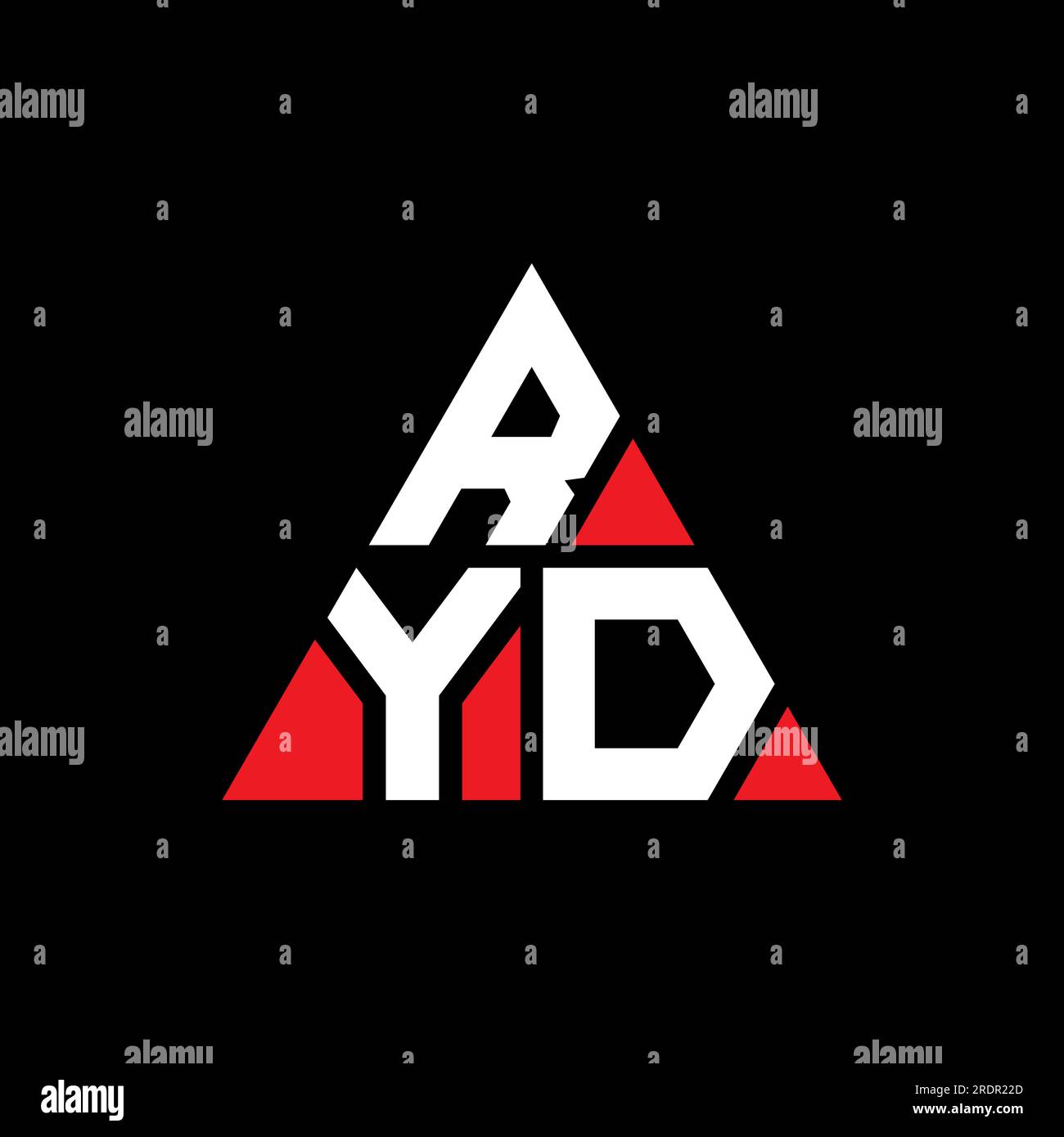 RYD triangle letter logo design with triangle shape. RYD triangle logo ...