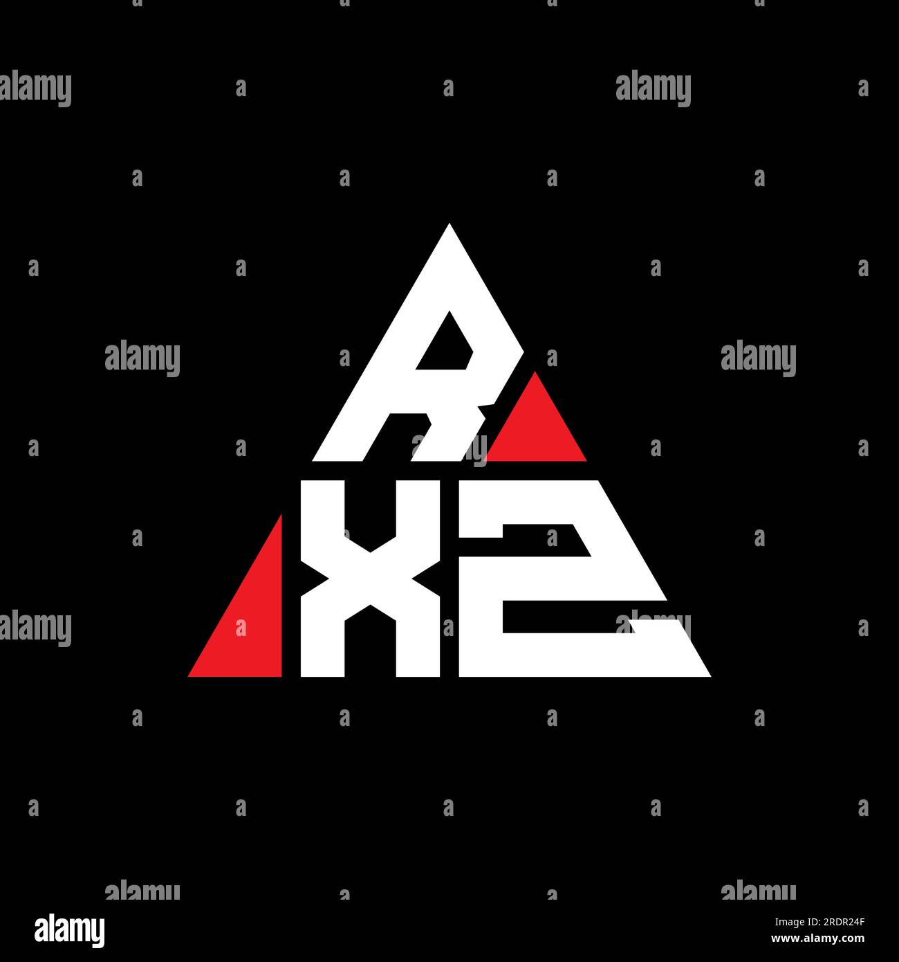 RXZ triangle letter logo design with triangle shape. RXZ triangle logo ...
