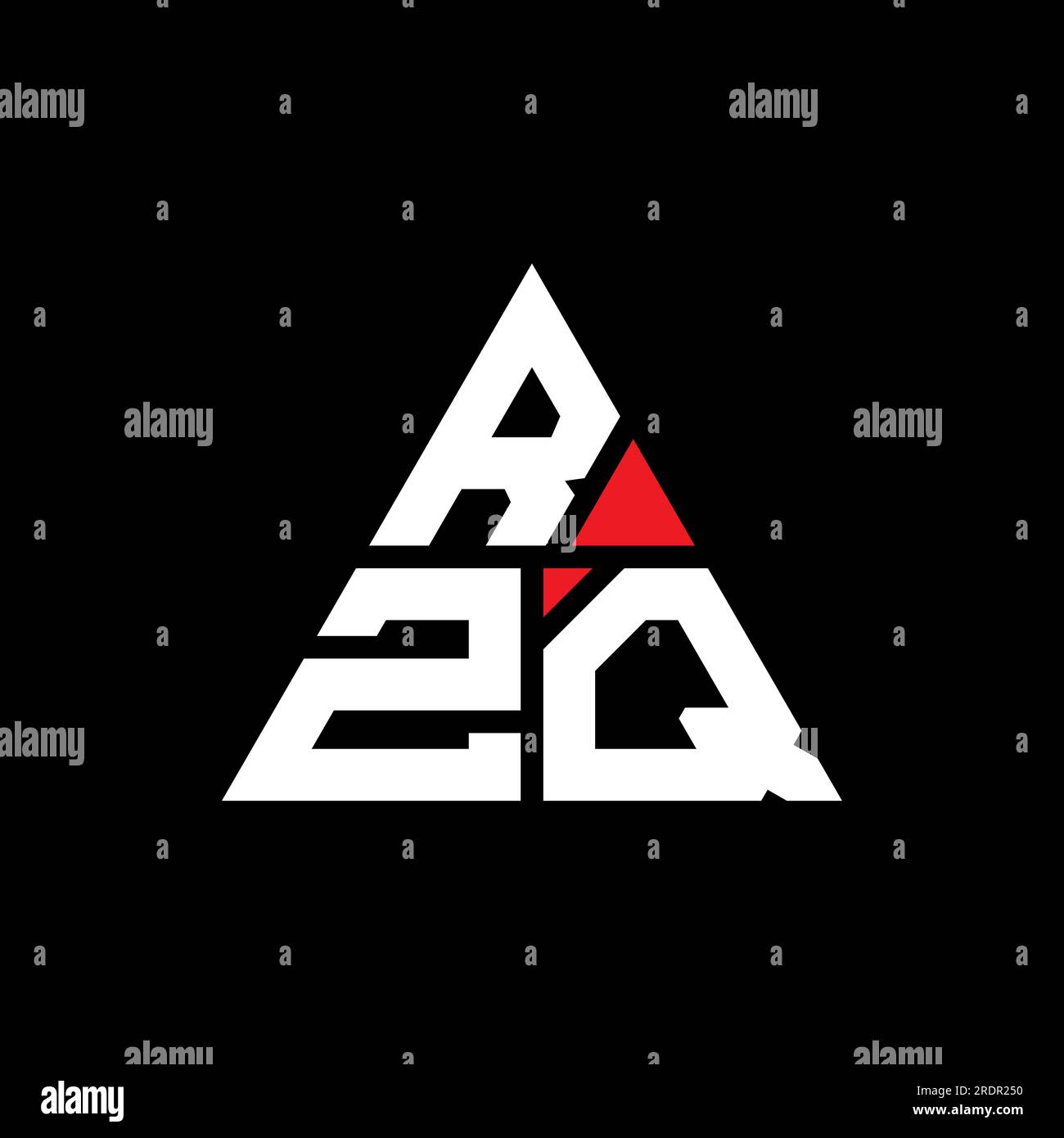 RZQ triangle letter logo design with triangle shape. RZQ triangle logo ...