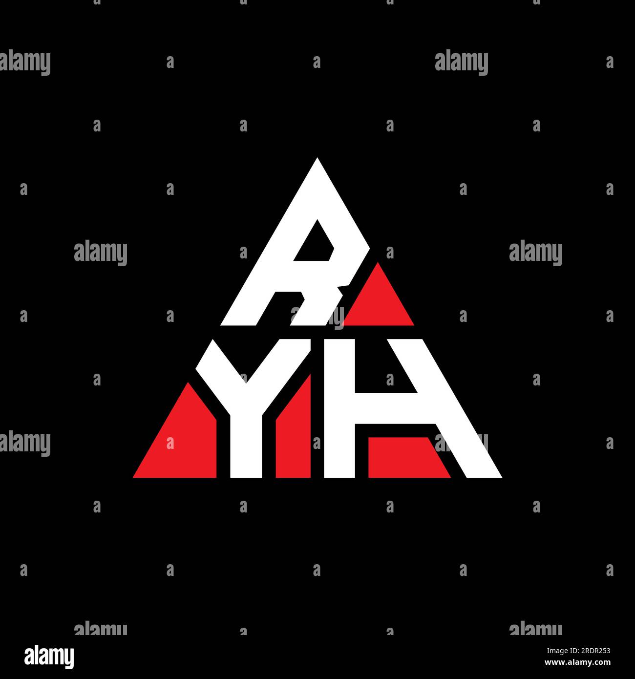 RYH triangle letter logo design with triangle shape. RYH triangle logo ...