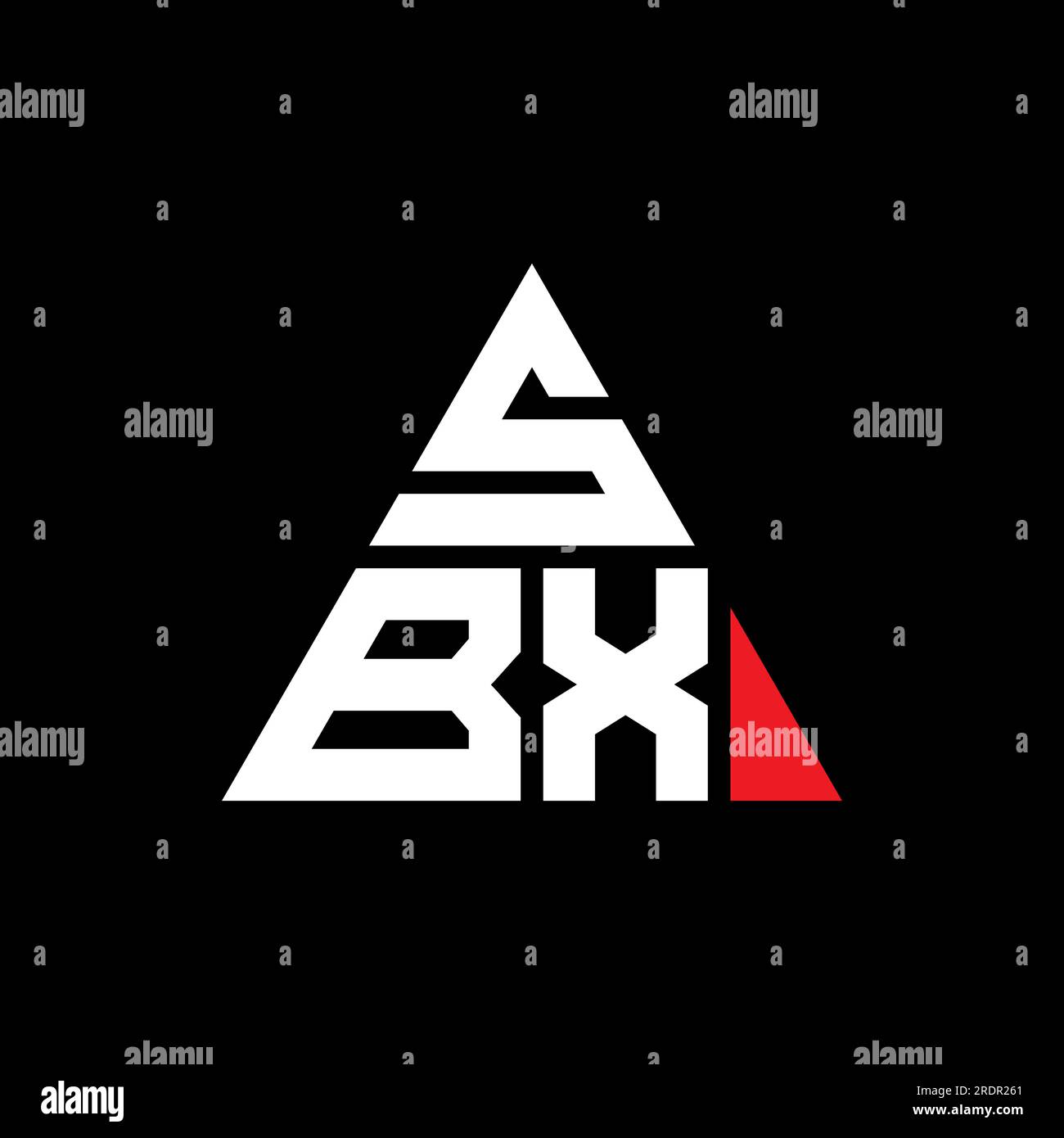 SBX triangle letter logo design with triangle shape. SBX triangle logo design monogram. SBX ...