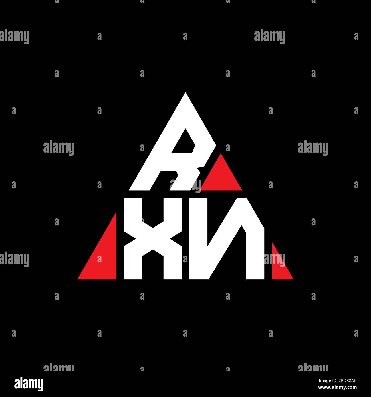 RXN triangle letter logo design with triangle shape. RXN triangle logo ...