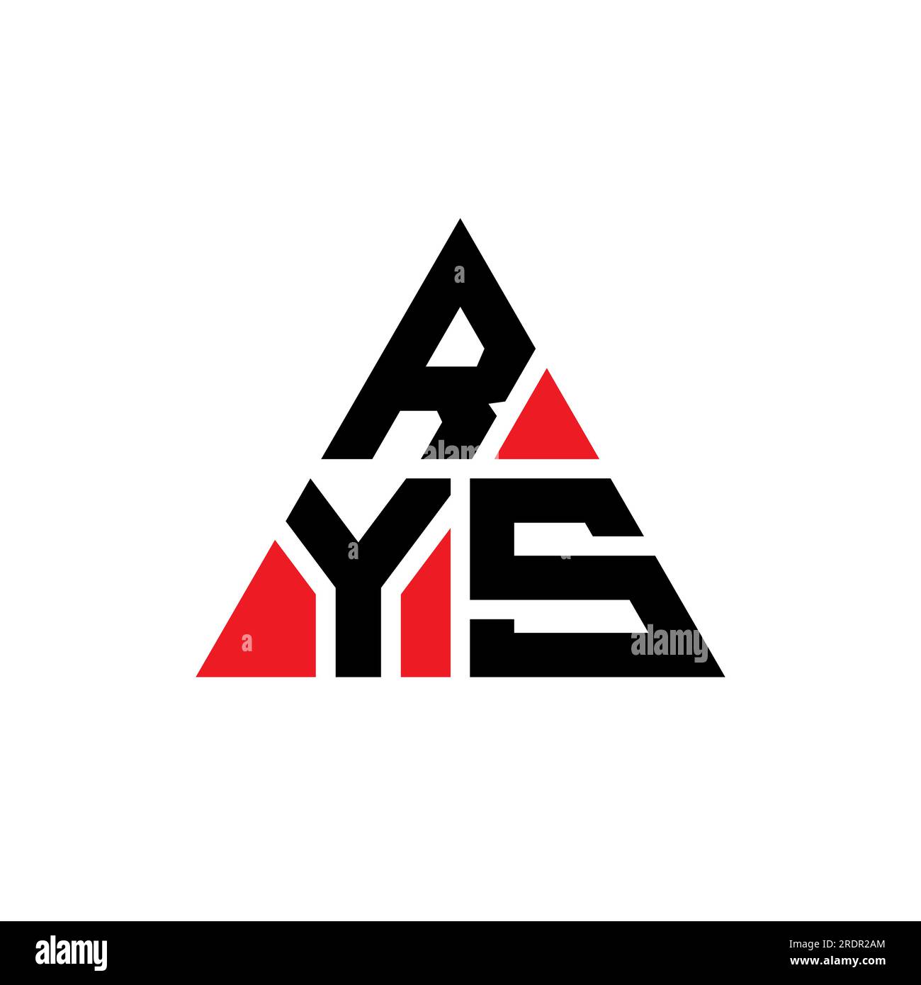 RYS triangle letter logo design with triangle shape. RYS triangle logo ...