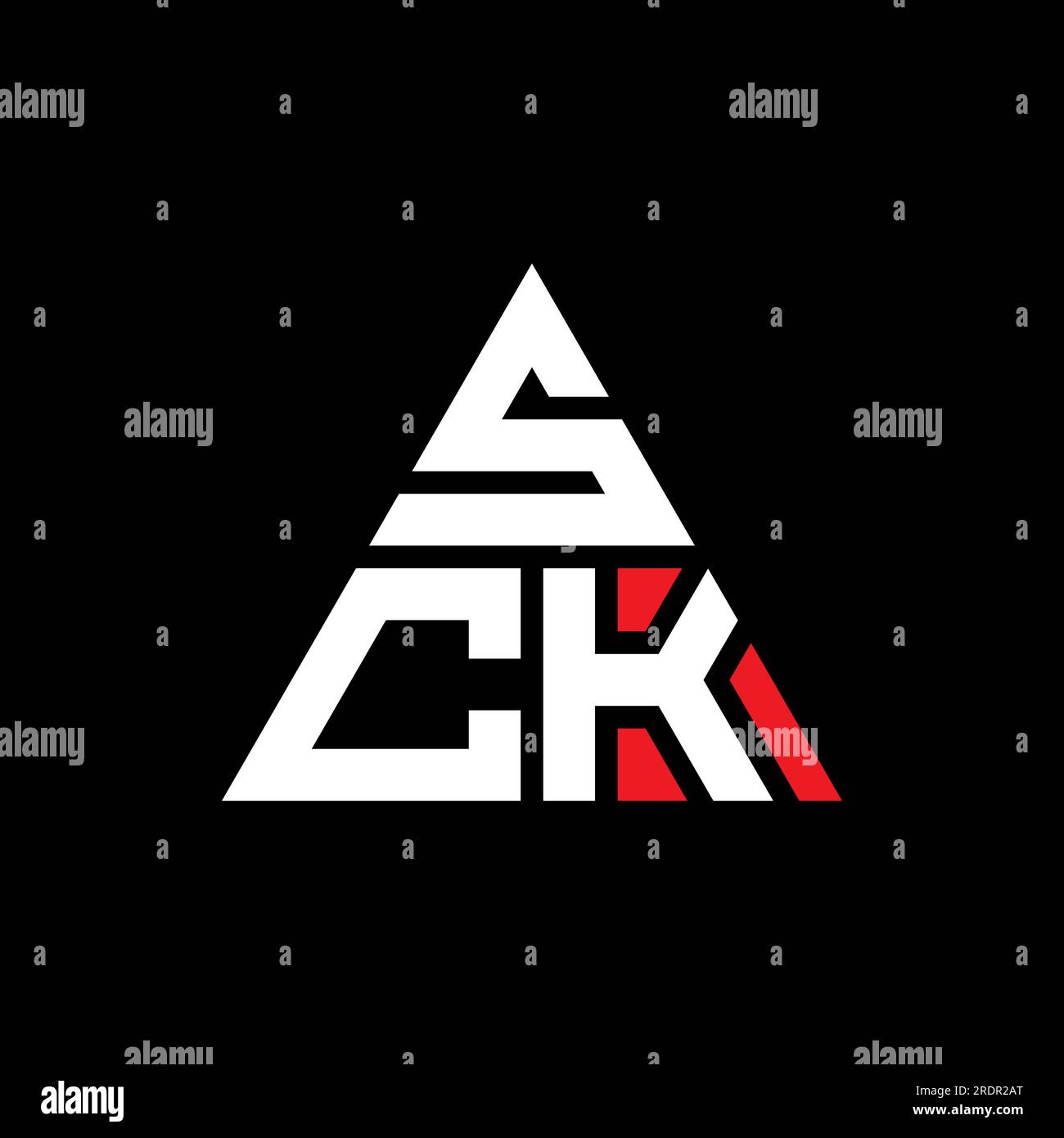 SCK triangle letter logo design with triangle shape. SCK triangle logo ...