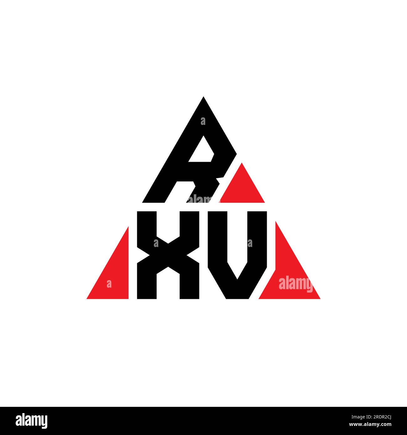 RXV triangle letter logo design with triangle shape. RXV triangle logo ...