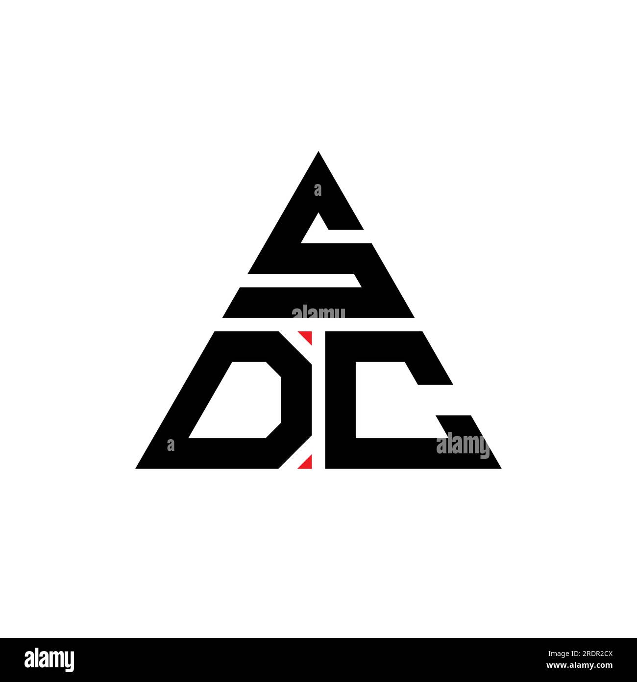 SDC triangle letter logo design with triangle shape. SDC triangle logo ...
