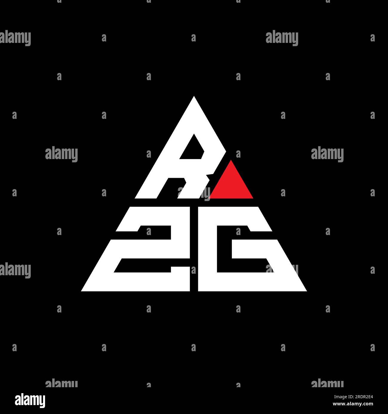 RZG triangle letter logo design with triangle shape. RZG triangle logo ...