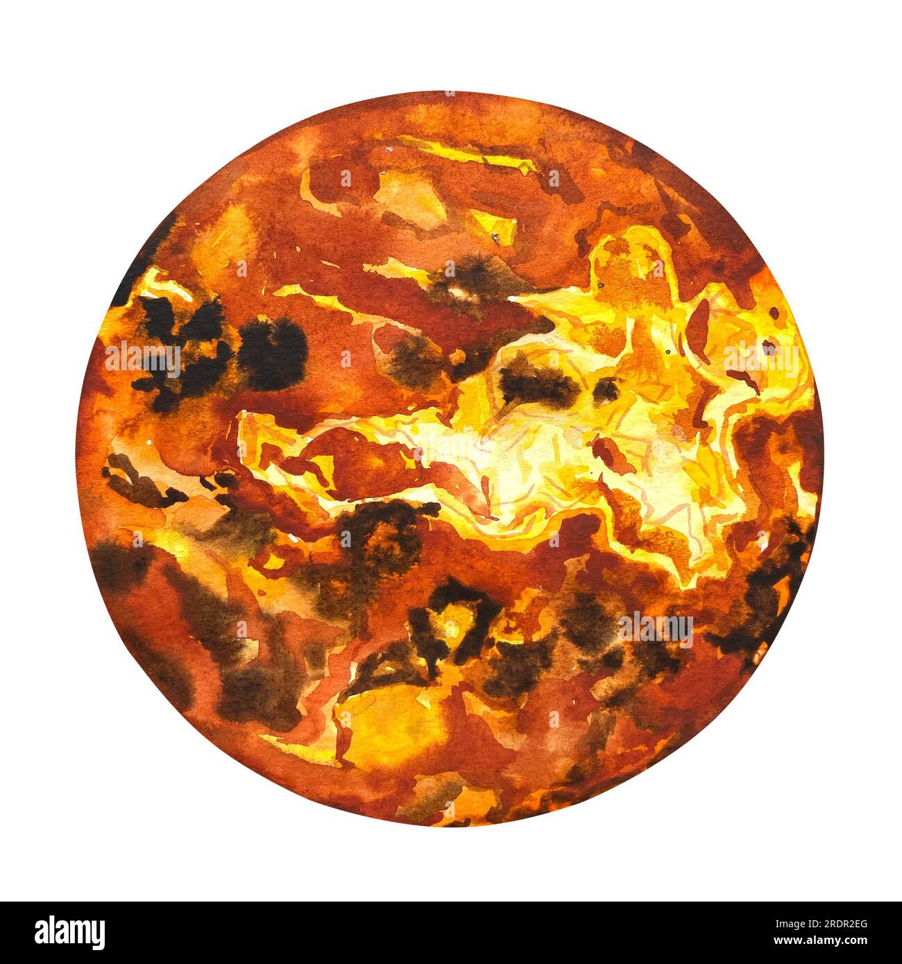 Planets of the Solar System watercolour poster set. Set of watercolor ...