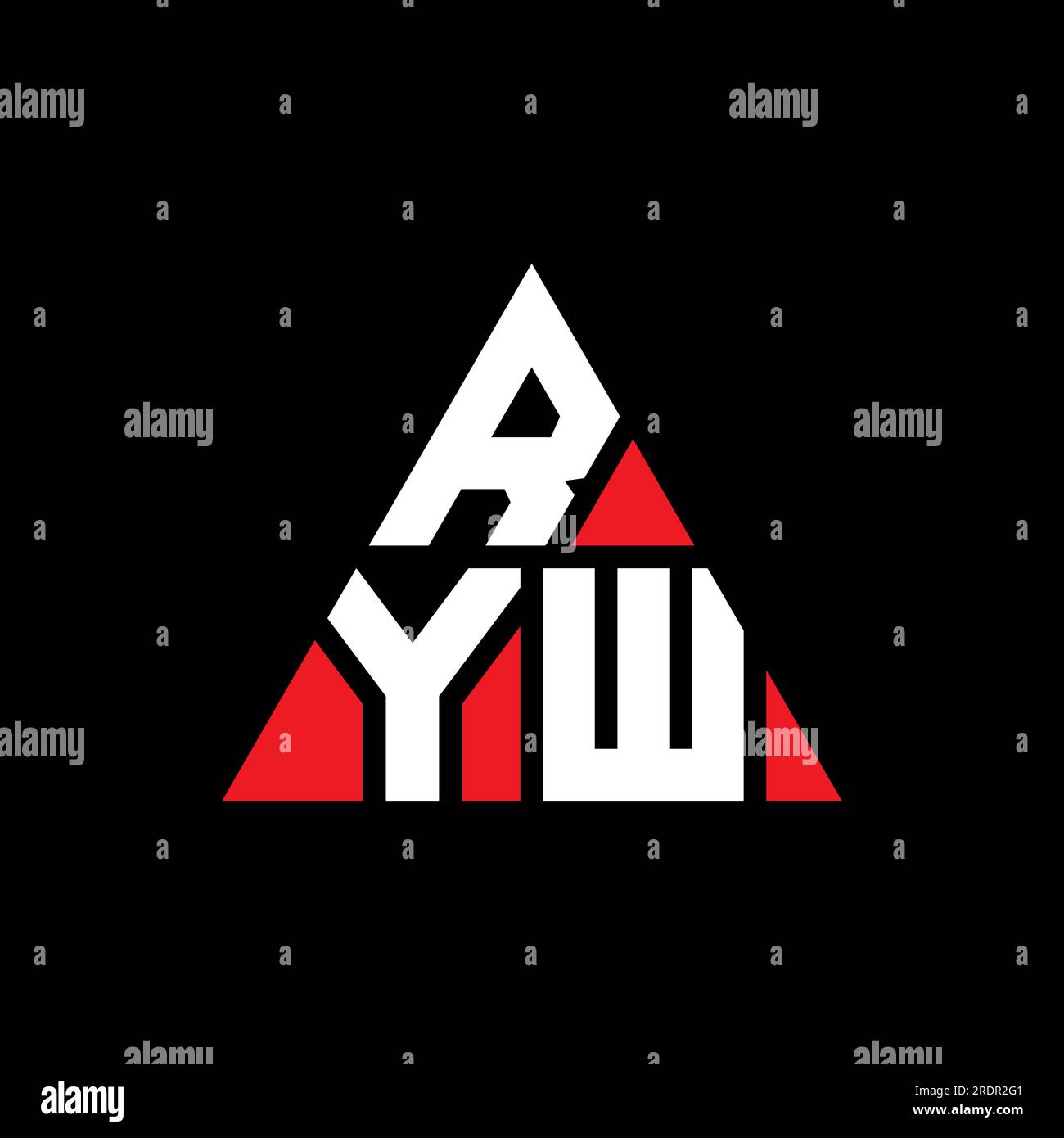 RYW triangle letter logo design with triangle shape. RYW triangle logo ...