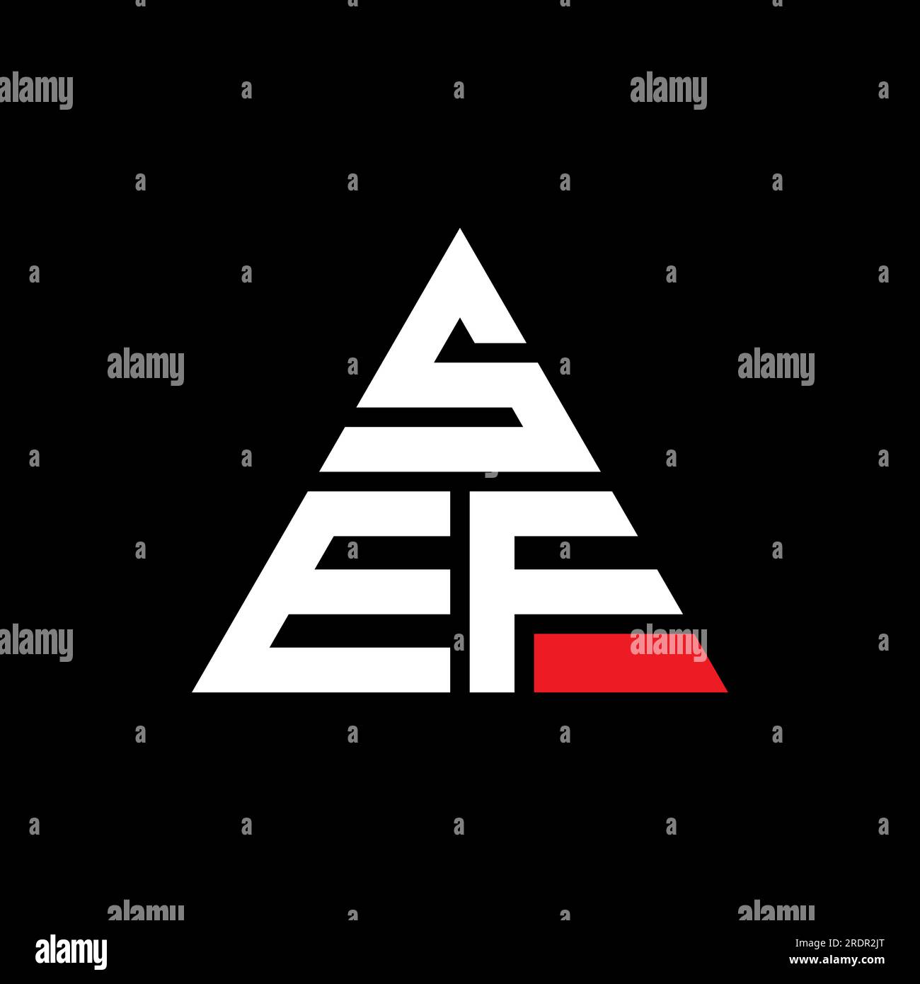 SEF triangle letter logo design with triangle shape. SEF triangle logo ...