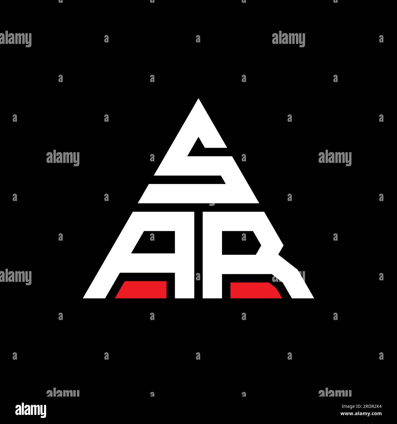 SAR triangle letter logo design with triangle shape. SAR triangle logo ...