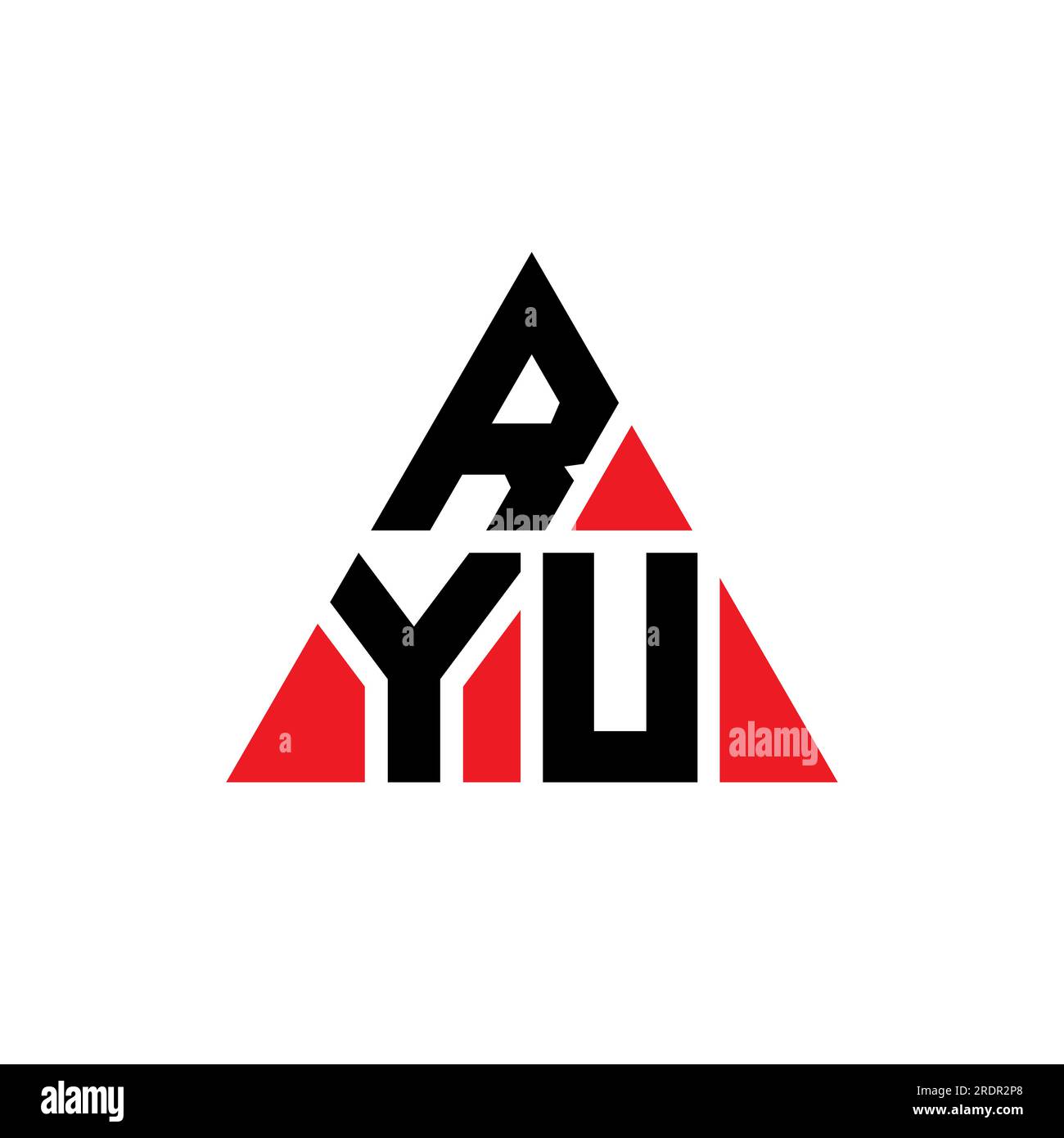 RYU triangle letter logo design with triangle shape. RYU triangle logo ...