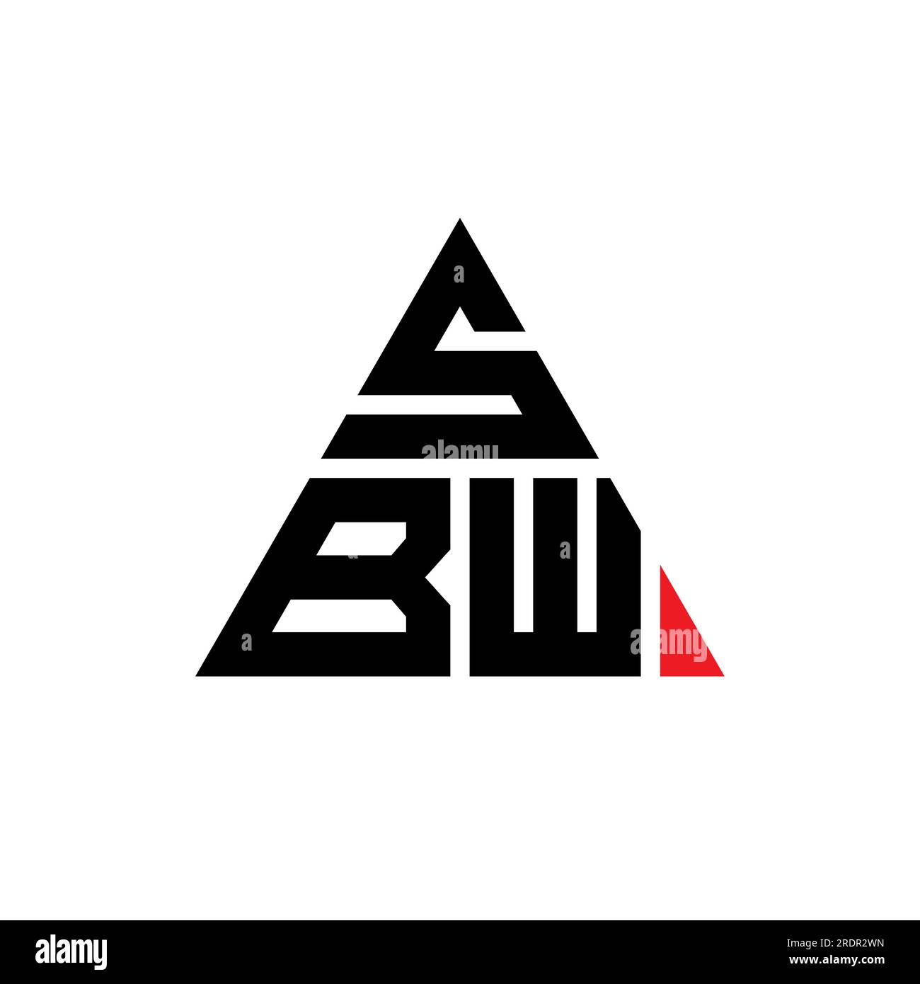 SBW triangle letter logo design with triangle shape. SBW triangle logo design monogram. SBW ...