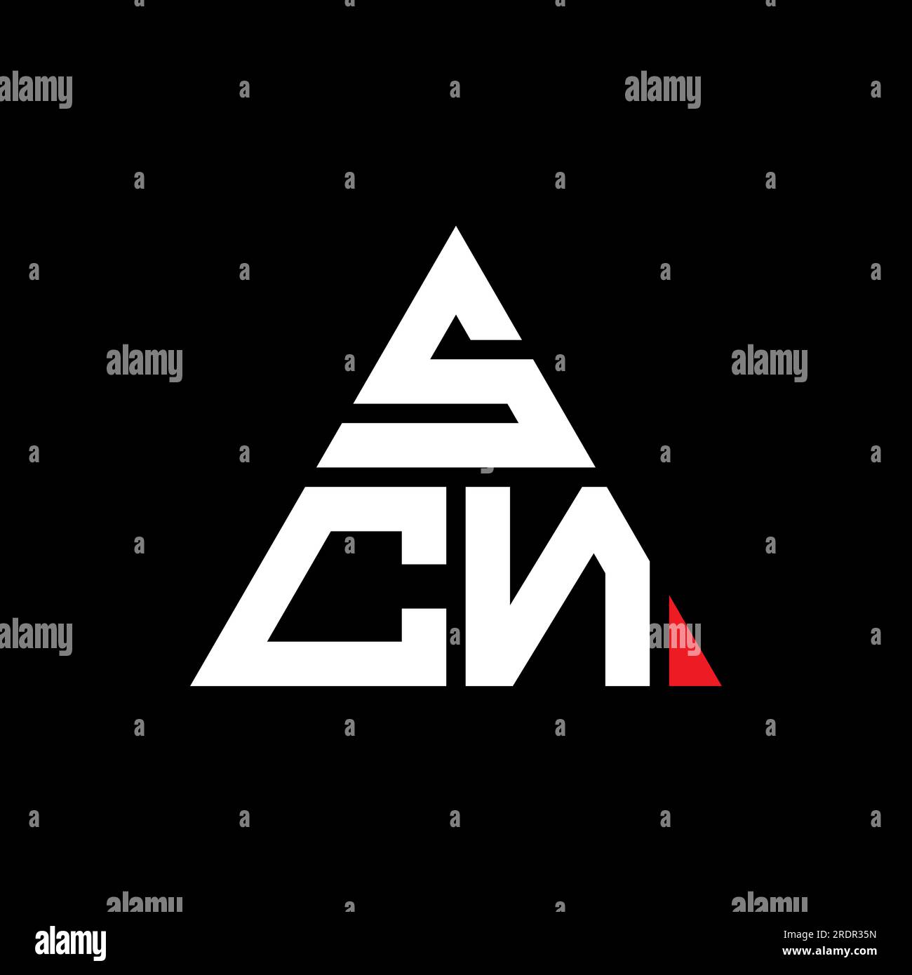 SCN triangle letter logo design with triangle shape. SCN triangle logo ...
