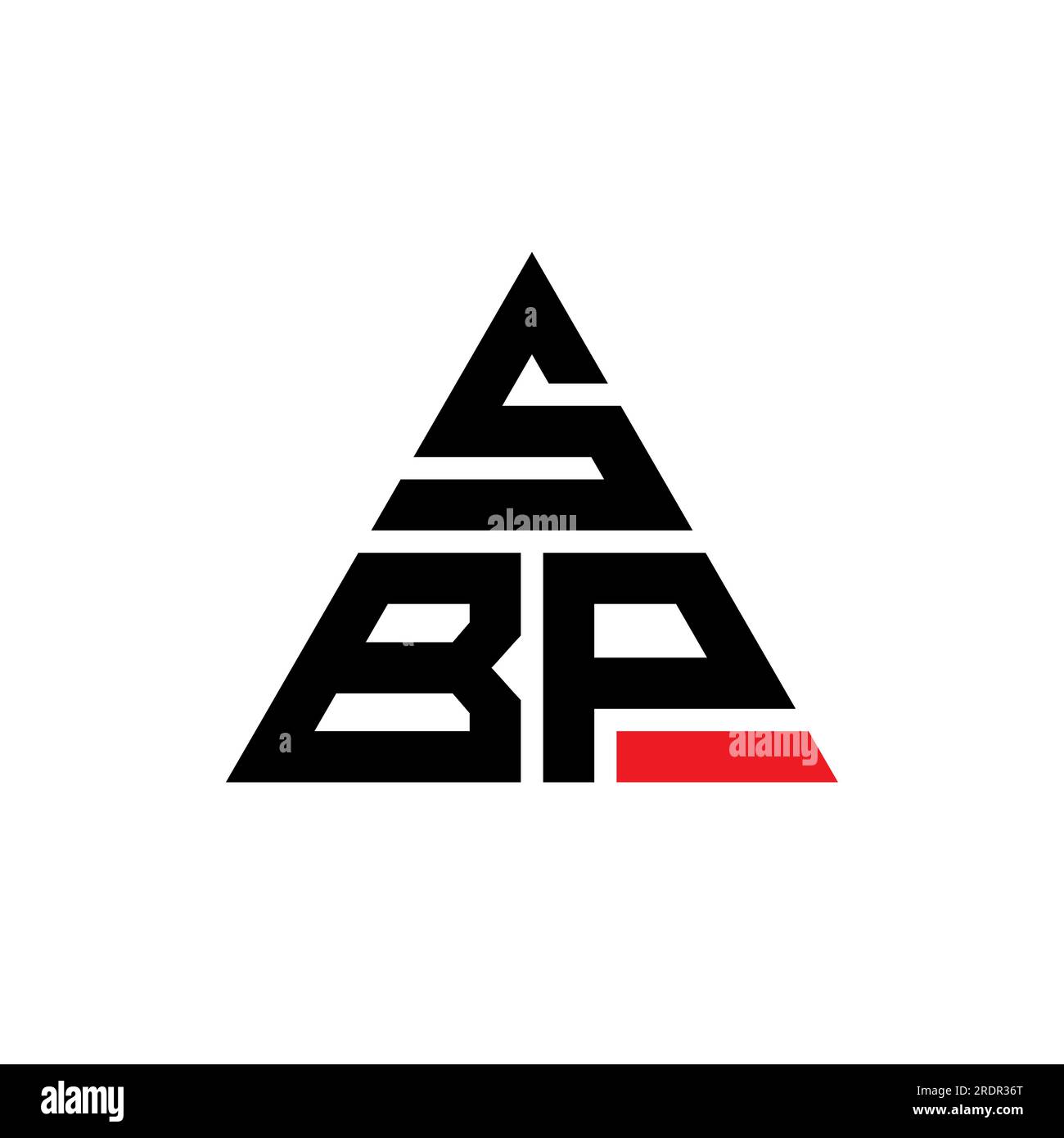 SBP triangle letter logo design with triangle shape. SBP triangle logo ...