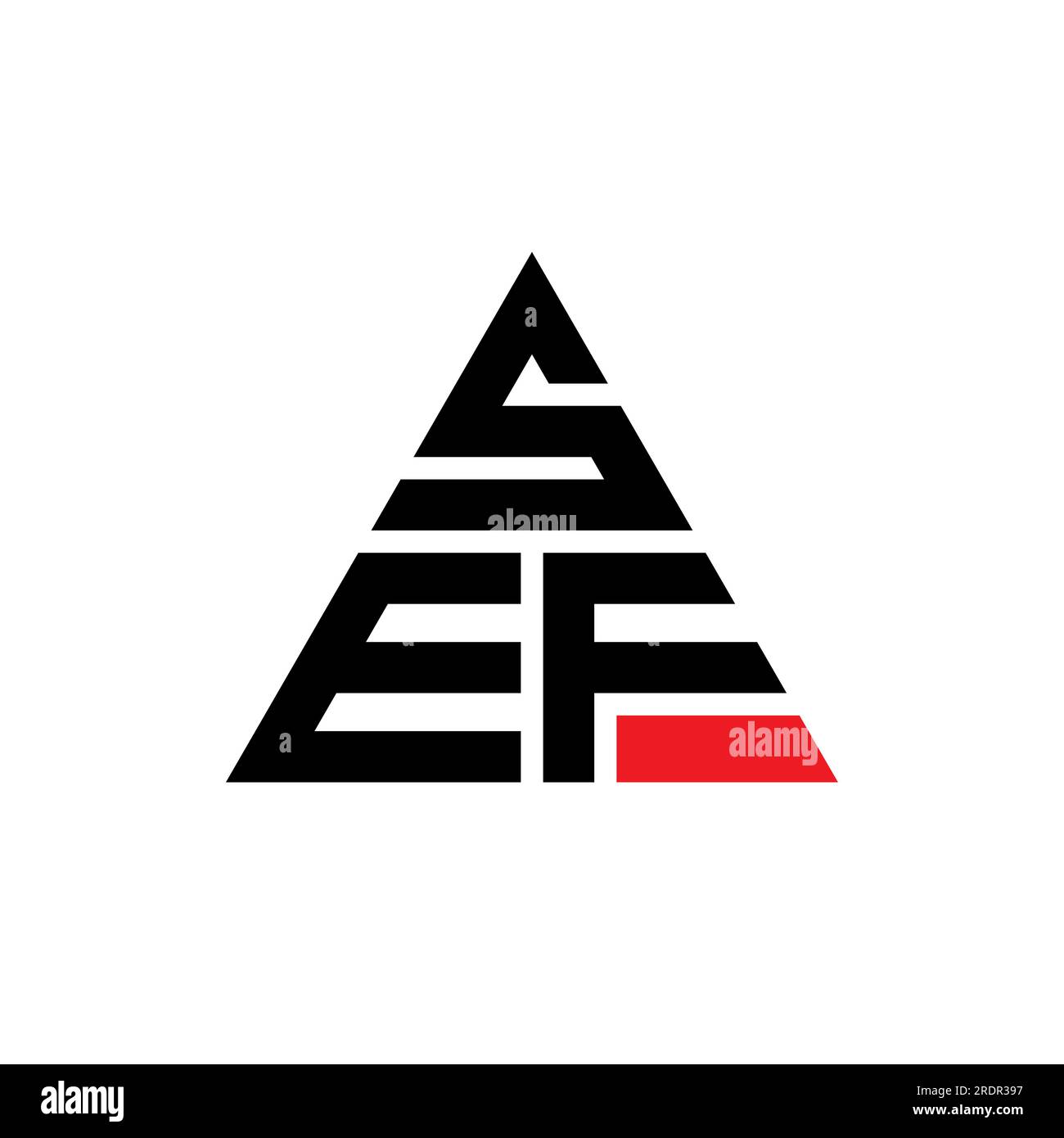 SEF triangle letter logo design with triangle shape. SEF triangle logo ...