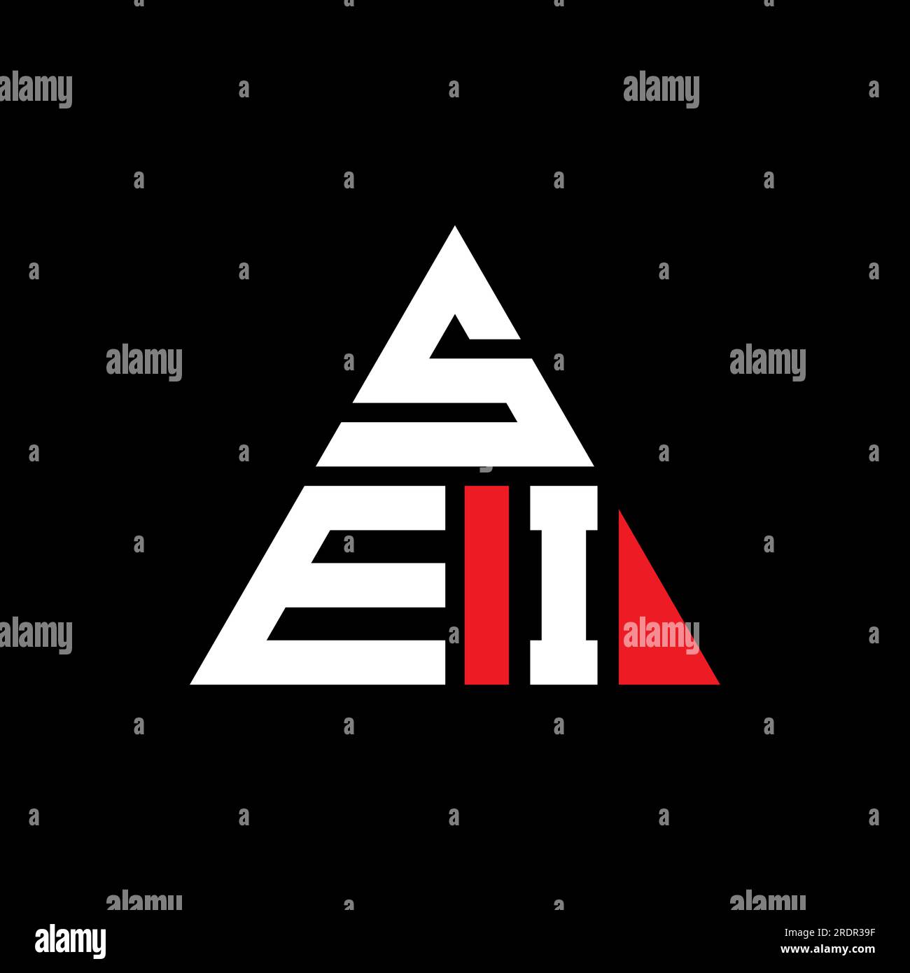 SEI triangle letter logo design with triangle shape. SEI triangle logo ...