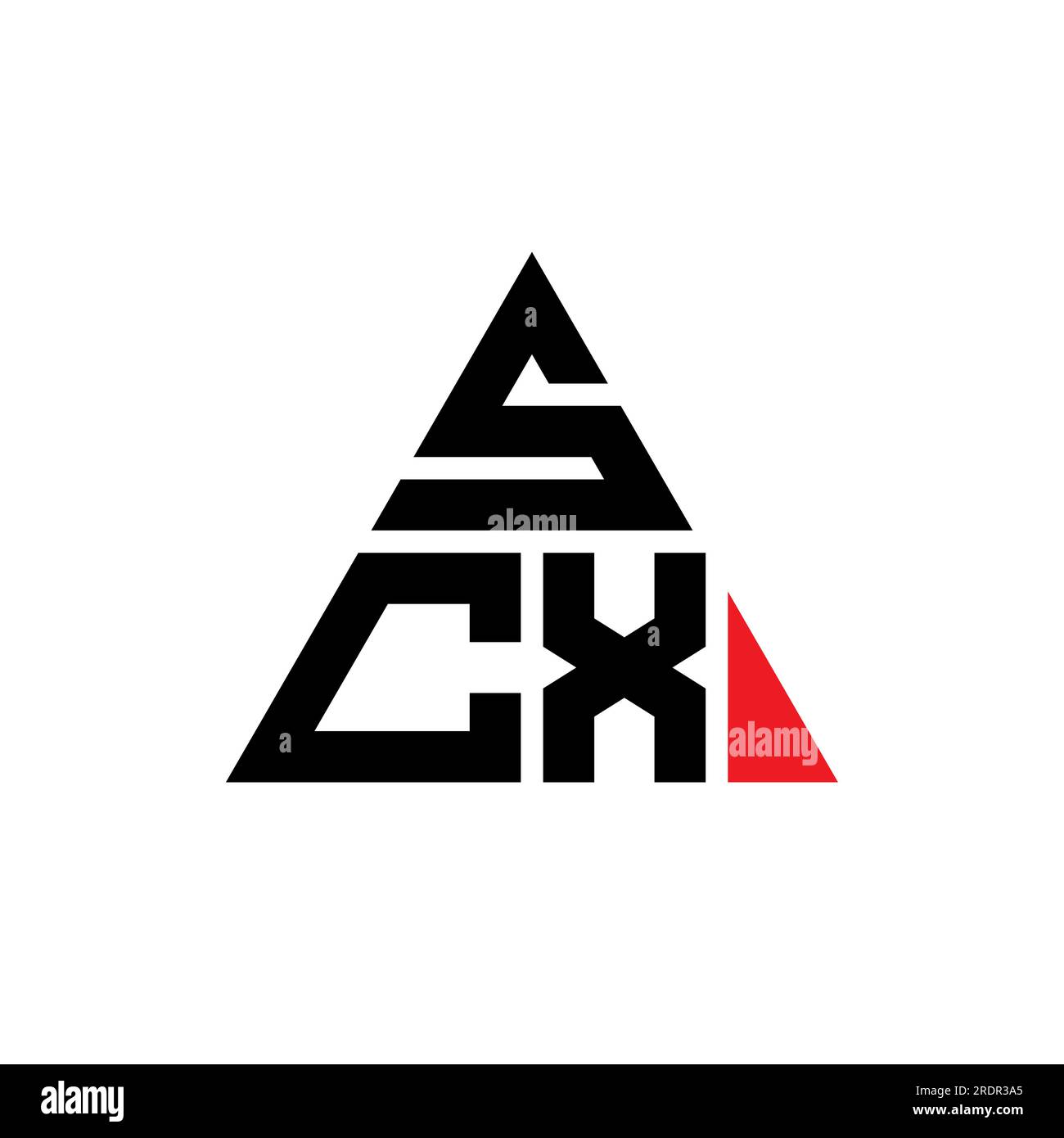 SCX triangle letter logo design with triangle shape. SCX triangle logo ...