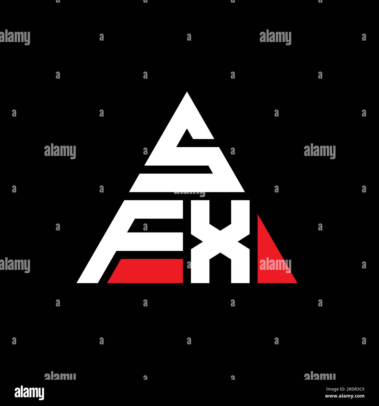 SFX triangle letter logo design with triangle shape. SFX triangle logo ...