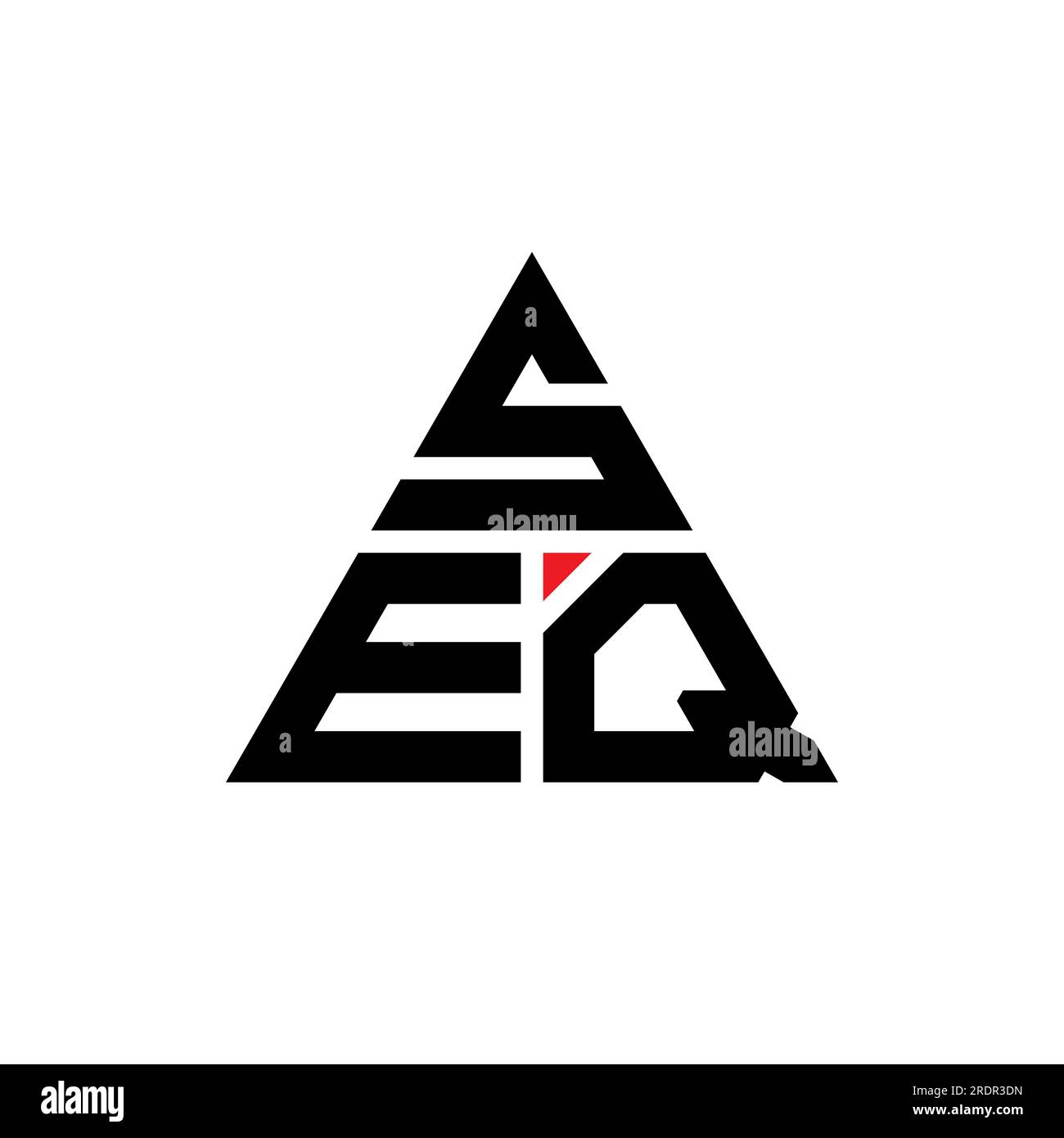 SEQ triangle letter logo design with triangle shape. SEQ triangle logo ...