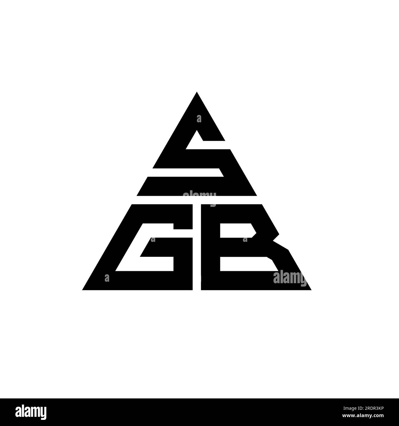 SGB triangle letter logo design with triangle shape. SGB triangle logo ...