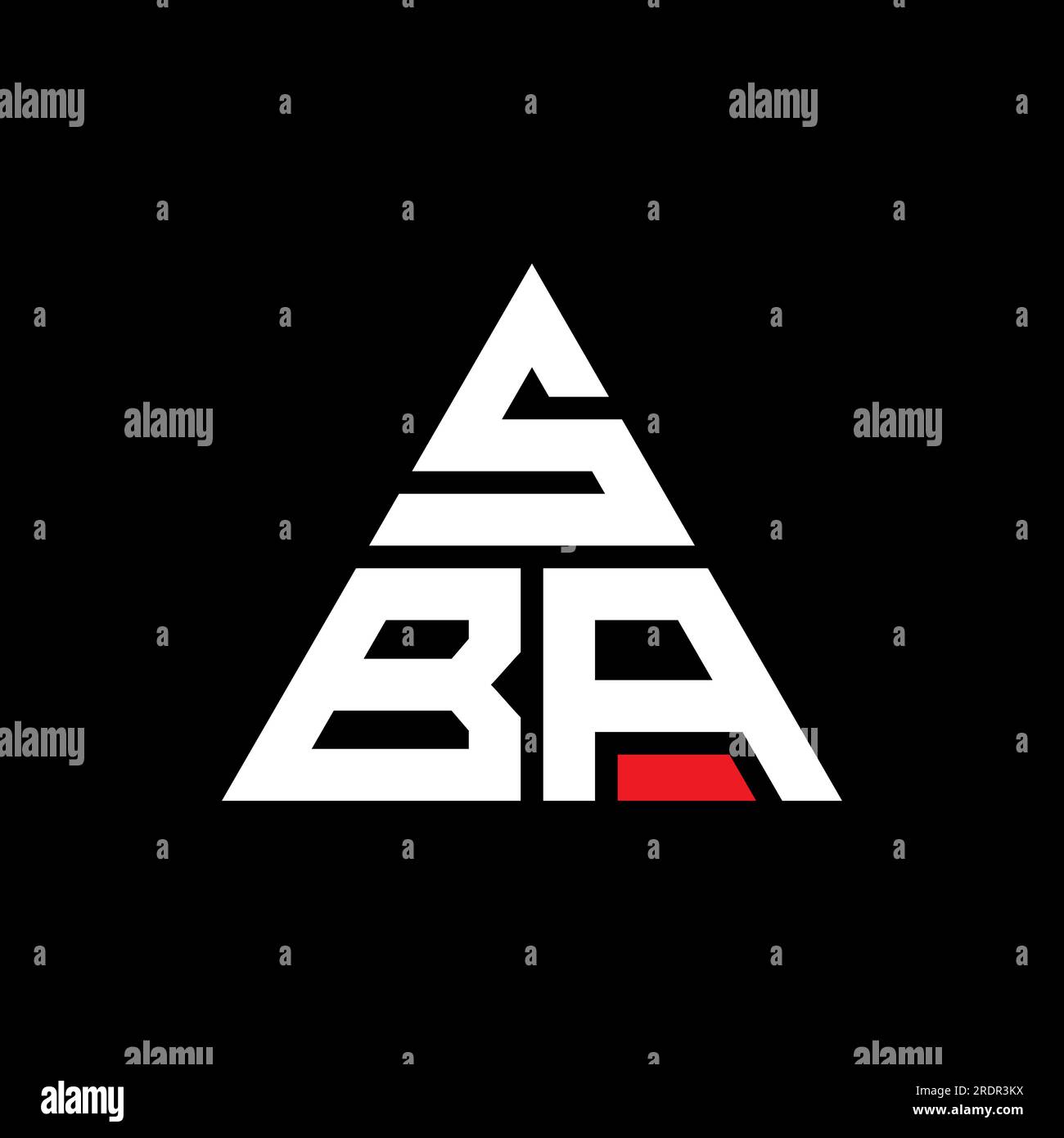 SBA triangle letter logo design with triangle shape. SBA triangle logo ...